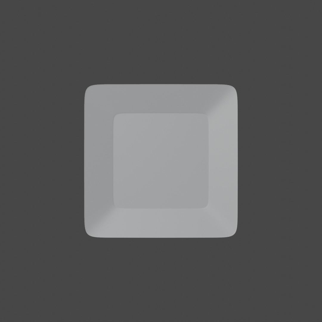 Plate square 3D model | CGTrader
