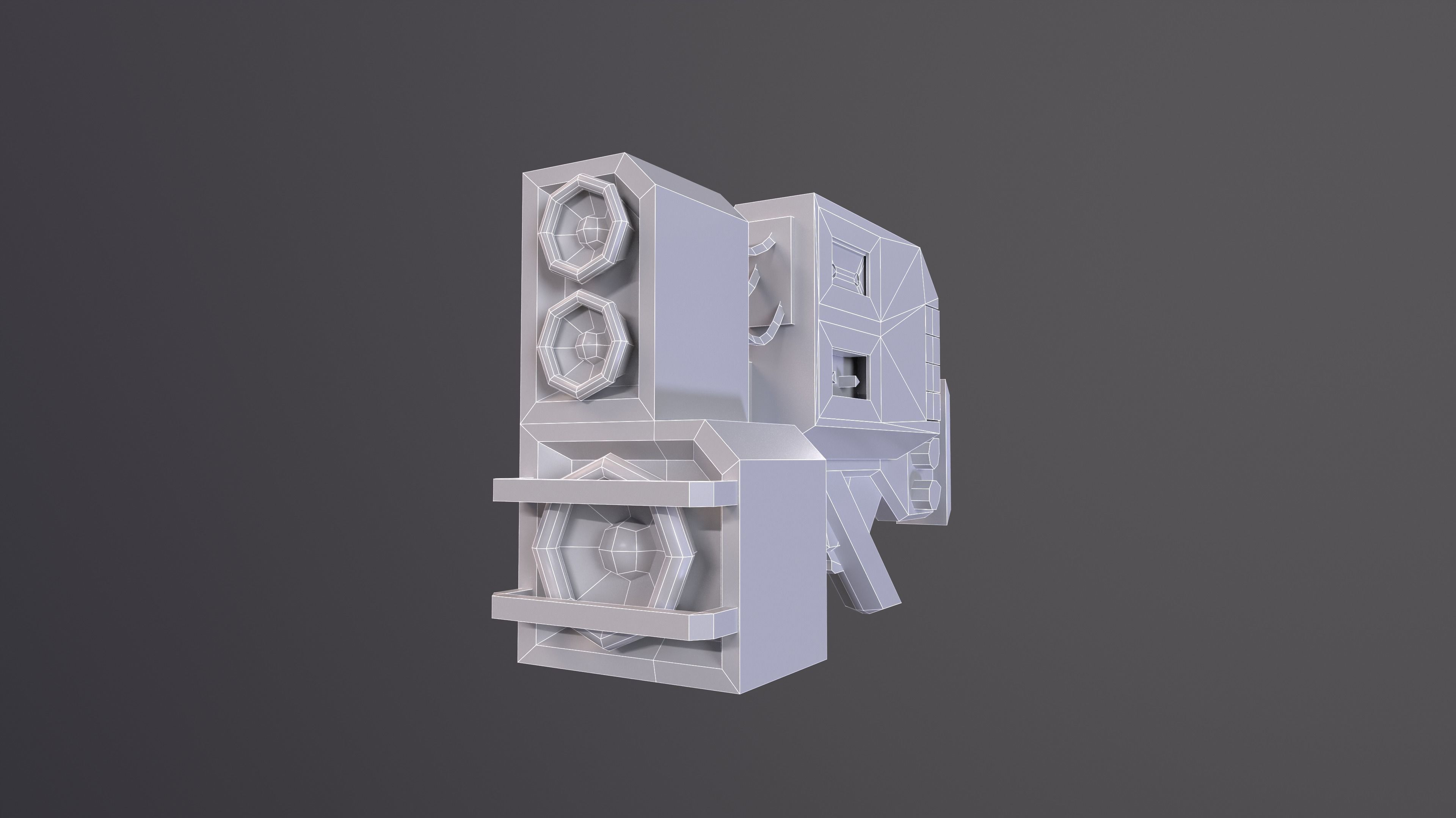 3D model Dubstep gun sci fi game ready low poly pbr 3d model VR / AR ...