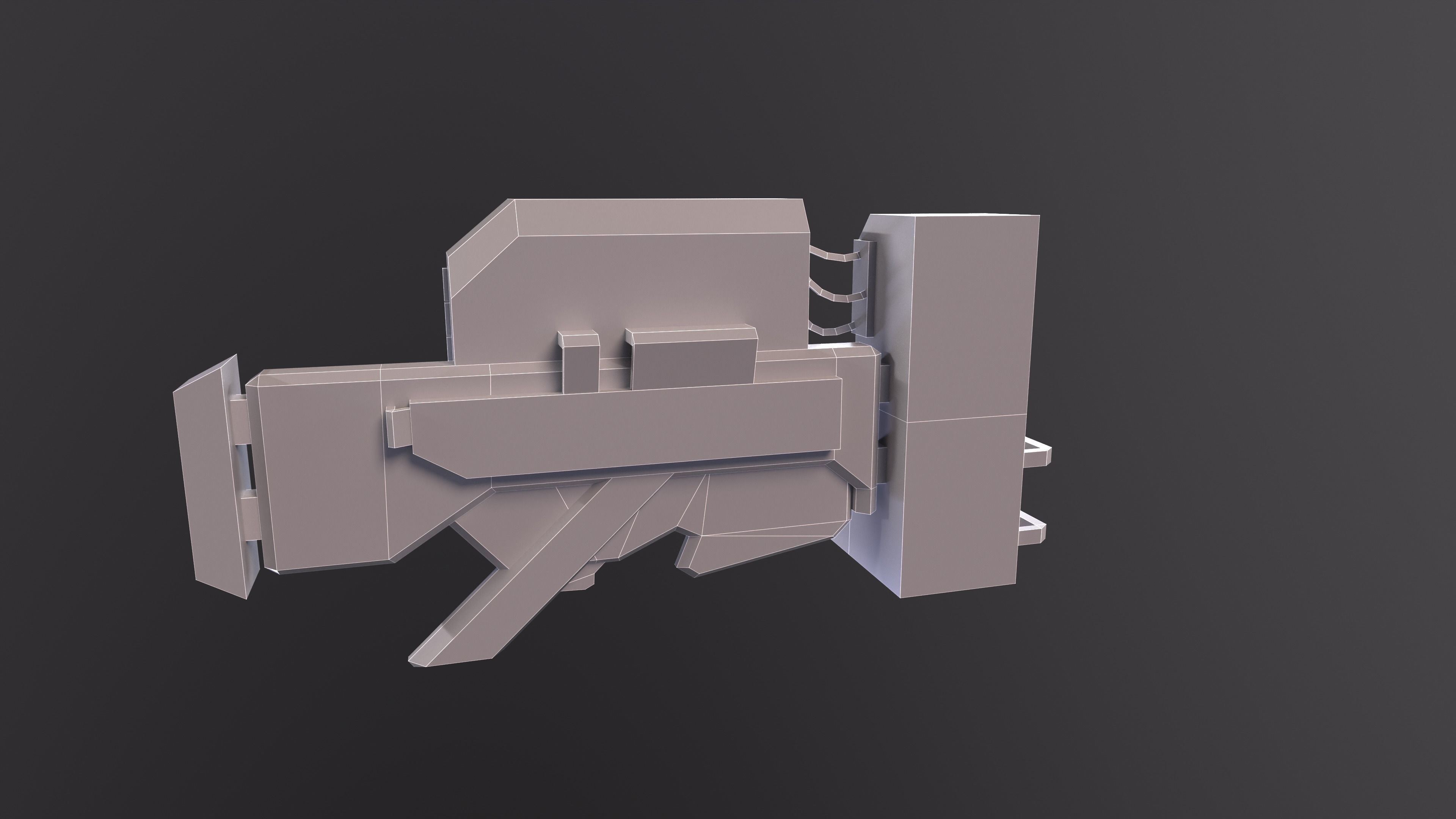 3D model Dubstep gun sci fi game ready low poly pbr 3d model VR / AR ...