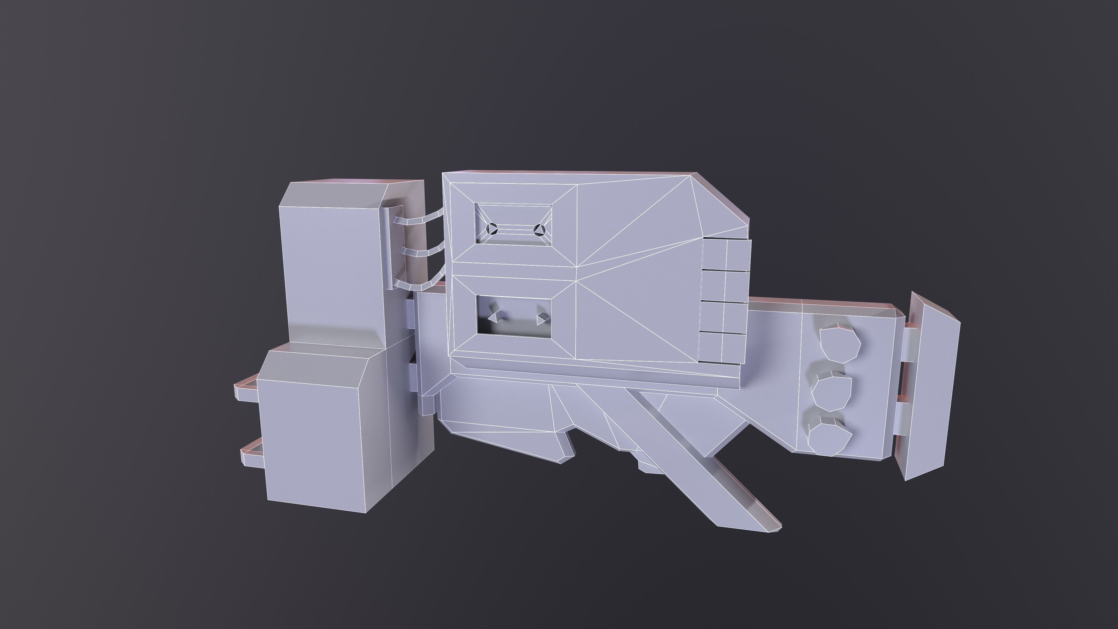 3D model Dubstep gun sci fi game ready low poly pbr 3d model VR / AR ...