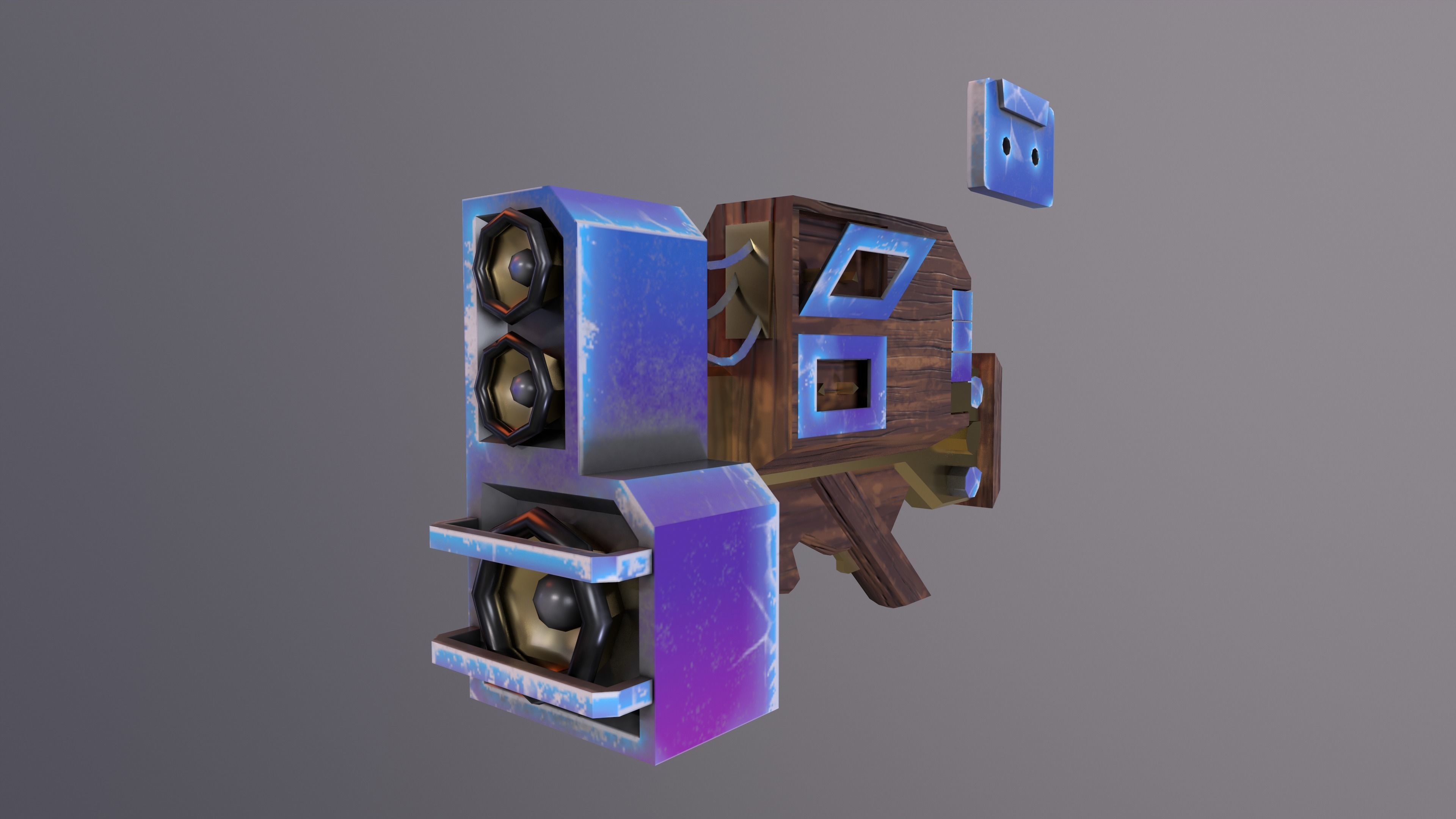 3D model Dubstep gun sci fi game ready low poly pbr 3d model VR / AR ...