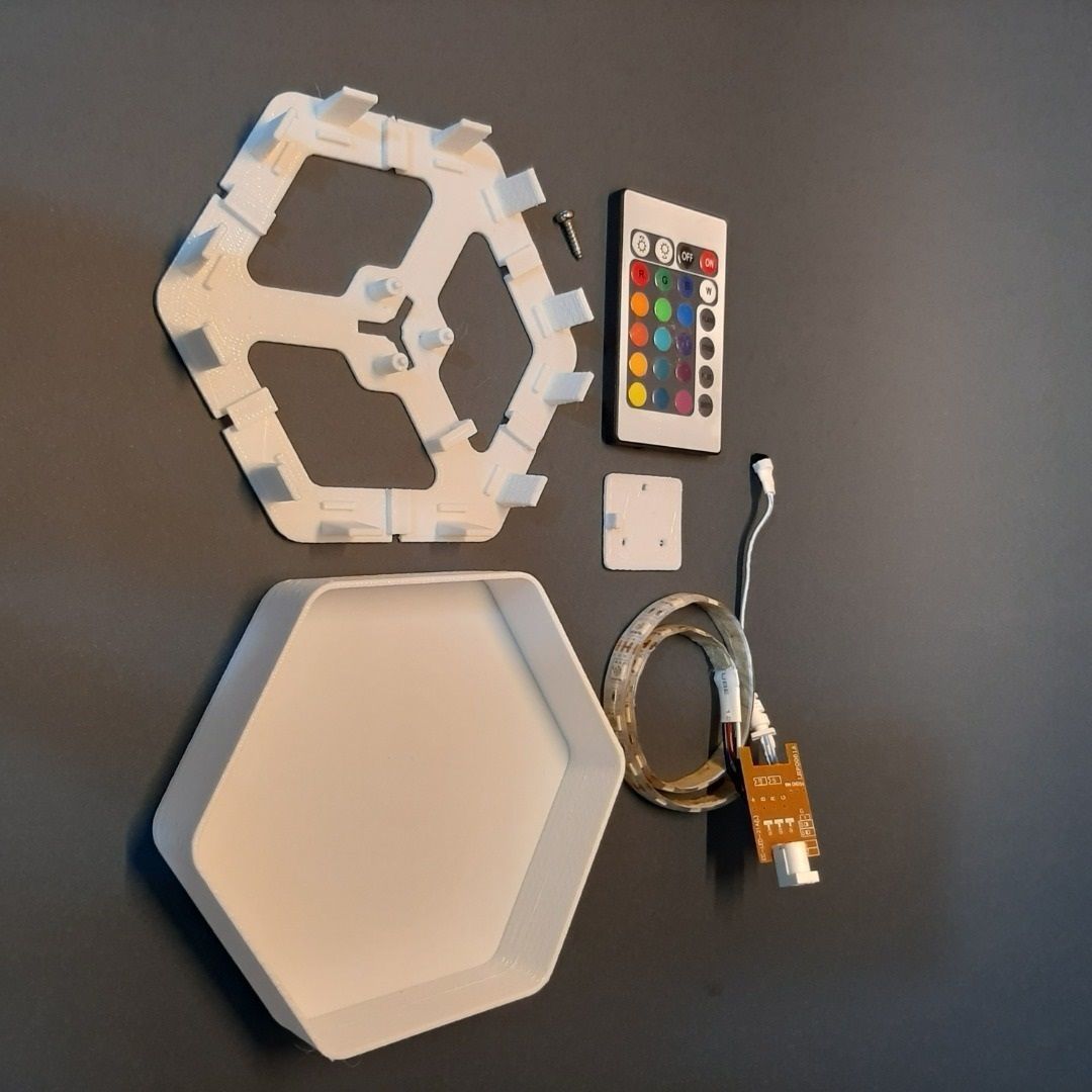 Hexagonal light 3D model 3D printable | CGTrader