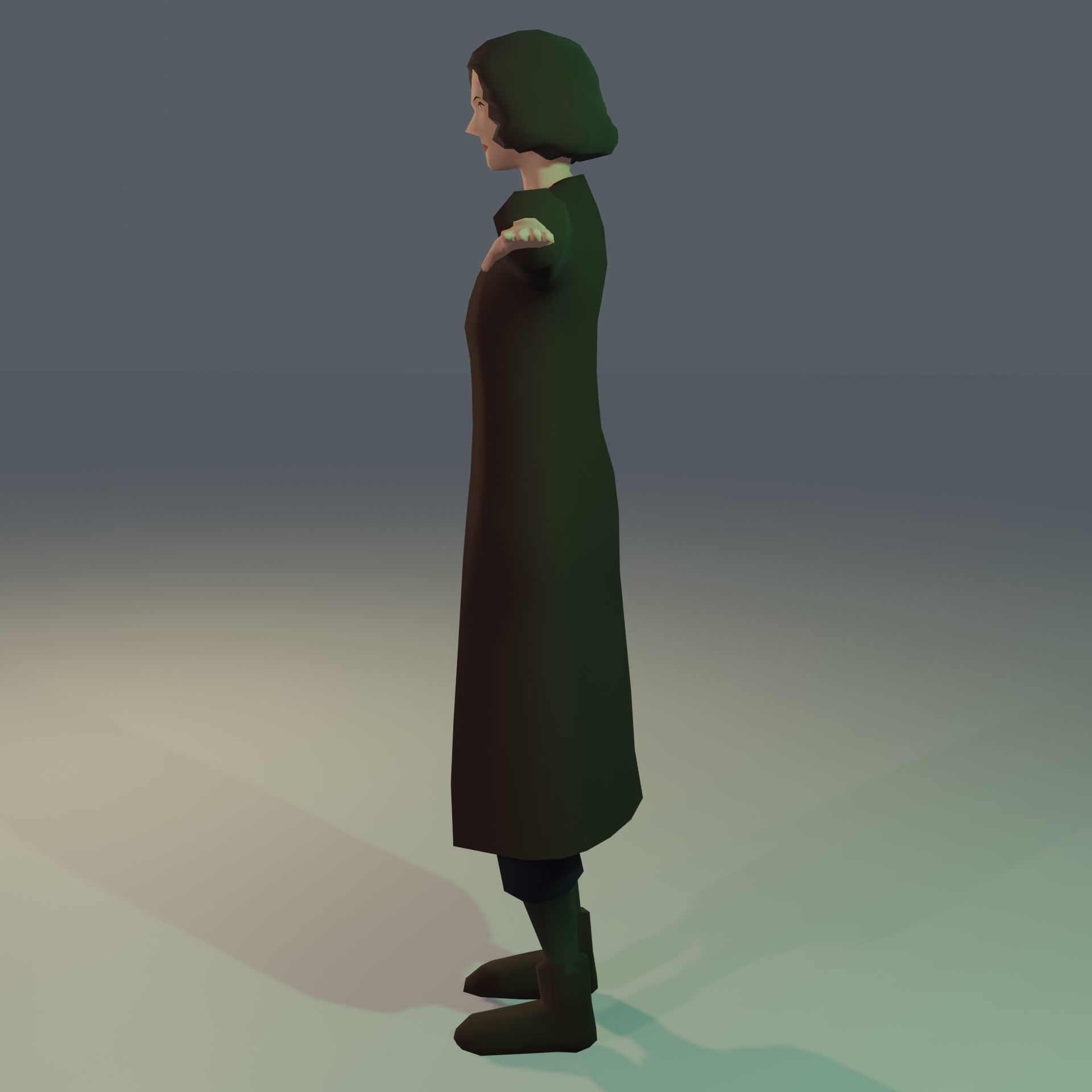 3D model Simply Stylized Female Detective Low-poly 3D model VR / AR ...