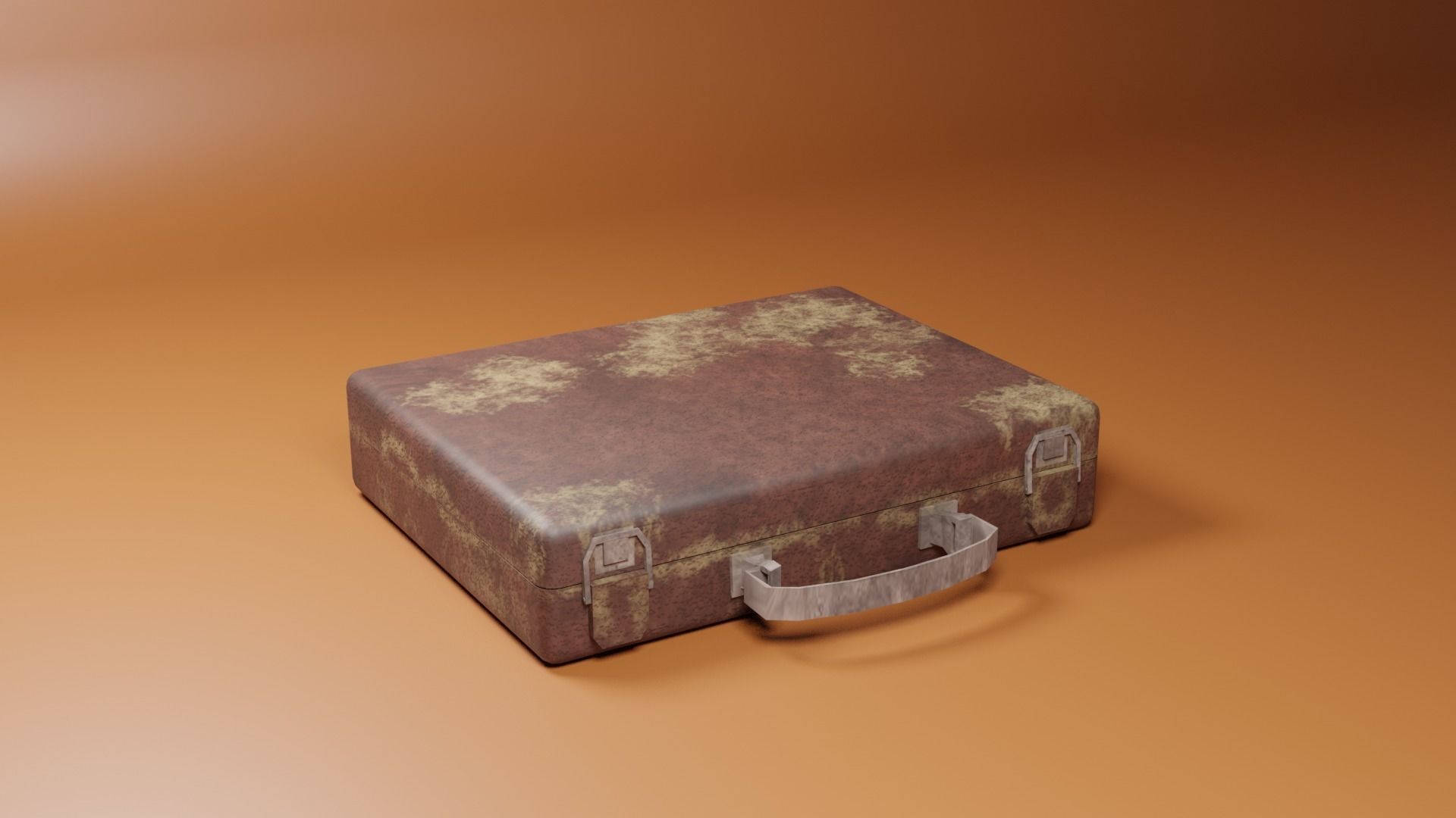 3D model Old LowPoly Suitcase - Game Asset for mobile with PBR textures ...