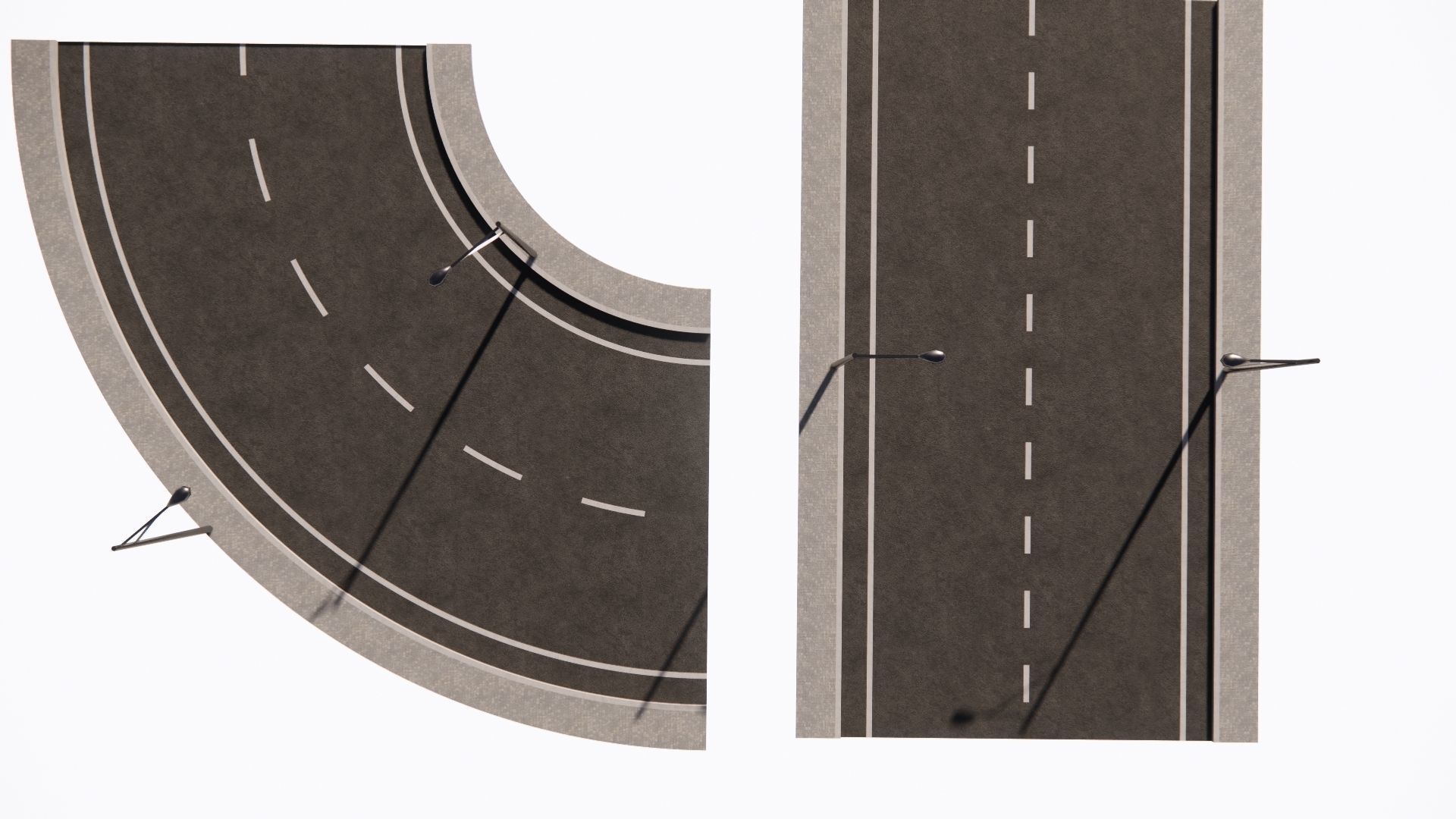 3D model ROAD-STREET road with crosswalk VR / AR / low-poly | CGTrader