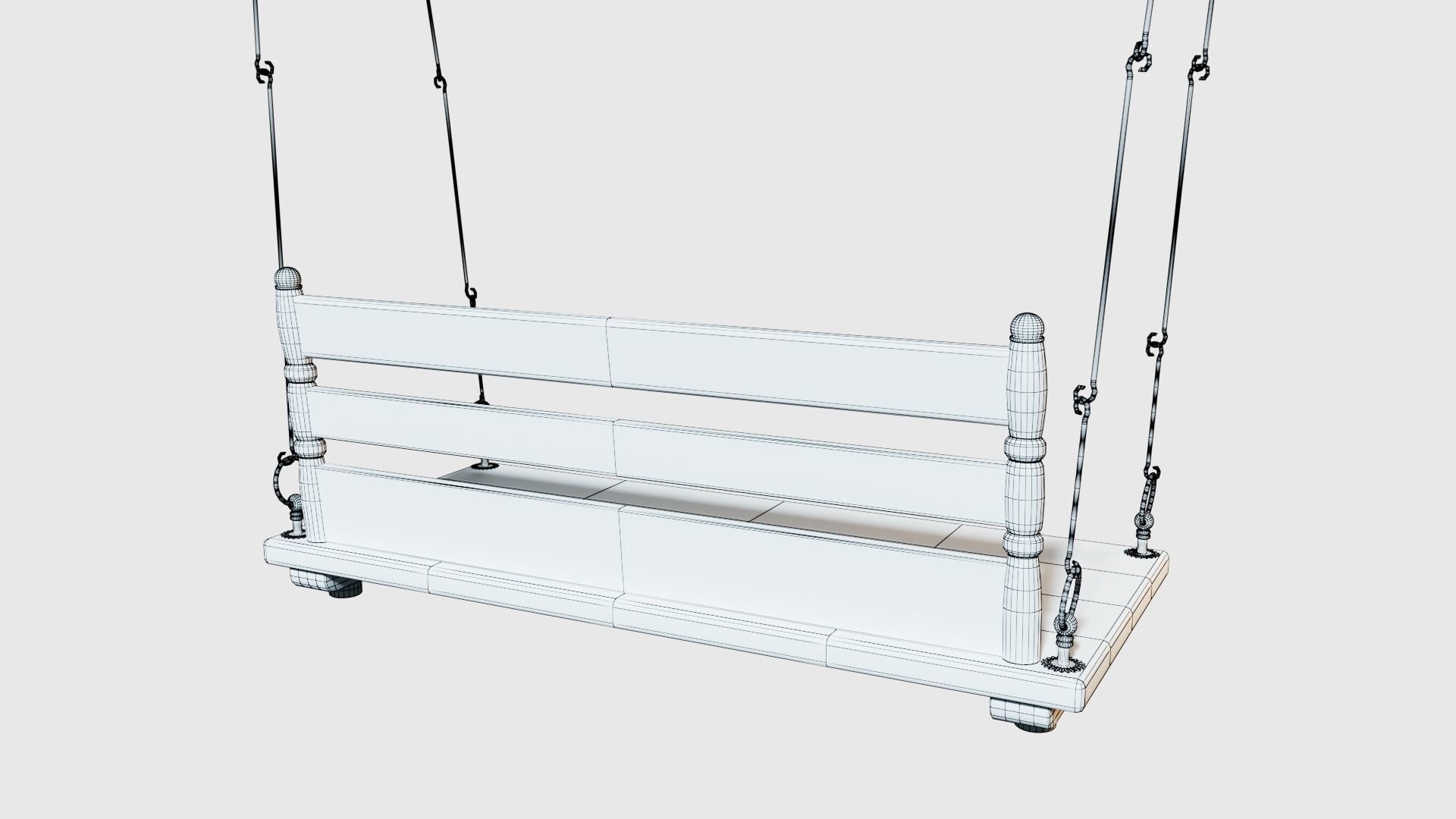 Wooden Swing free 3D model | CGTrader