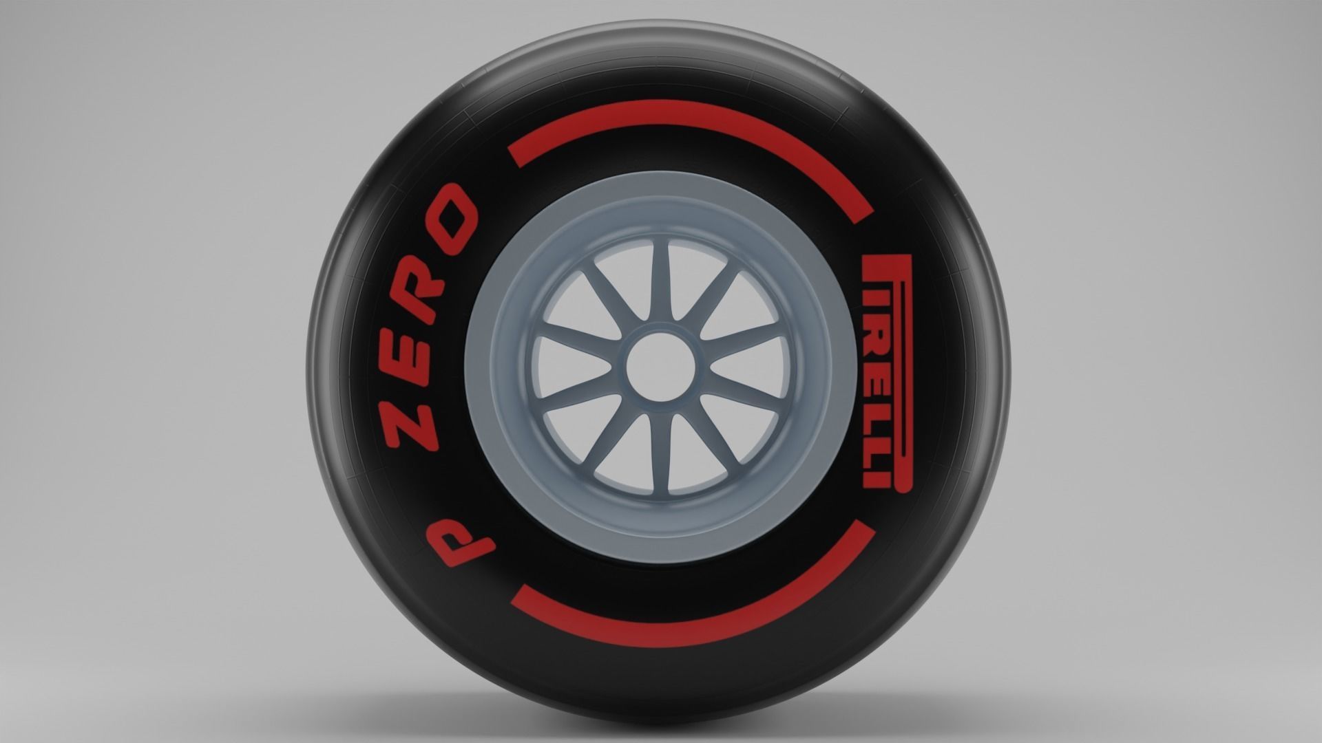 Formula One Slick Racing Tire with Rim 3D model | CGTrader