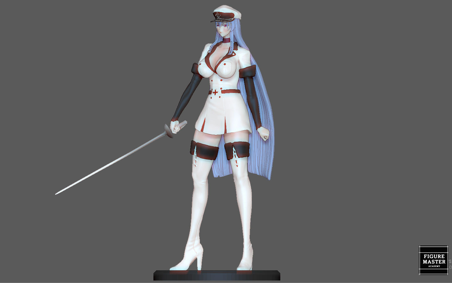 ESDEATH AKAME GA KILL ANIME GIRL CHARACTER 3D model 3D printable | CGTrader