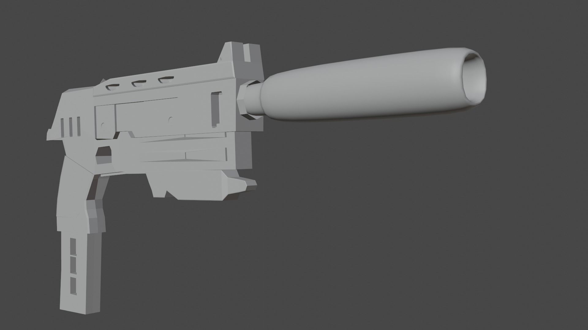 Basic gun model 3D model | CGTrader