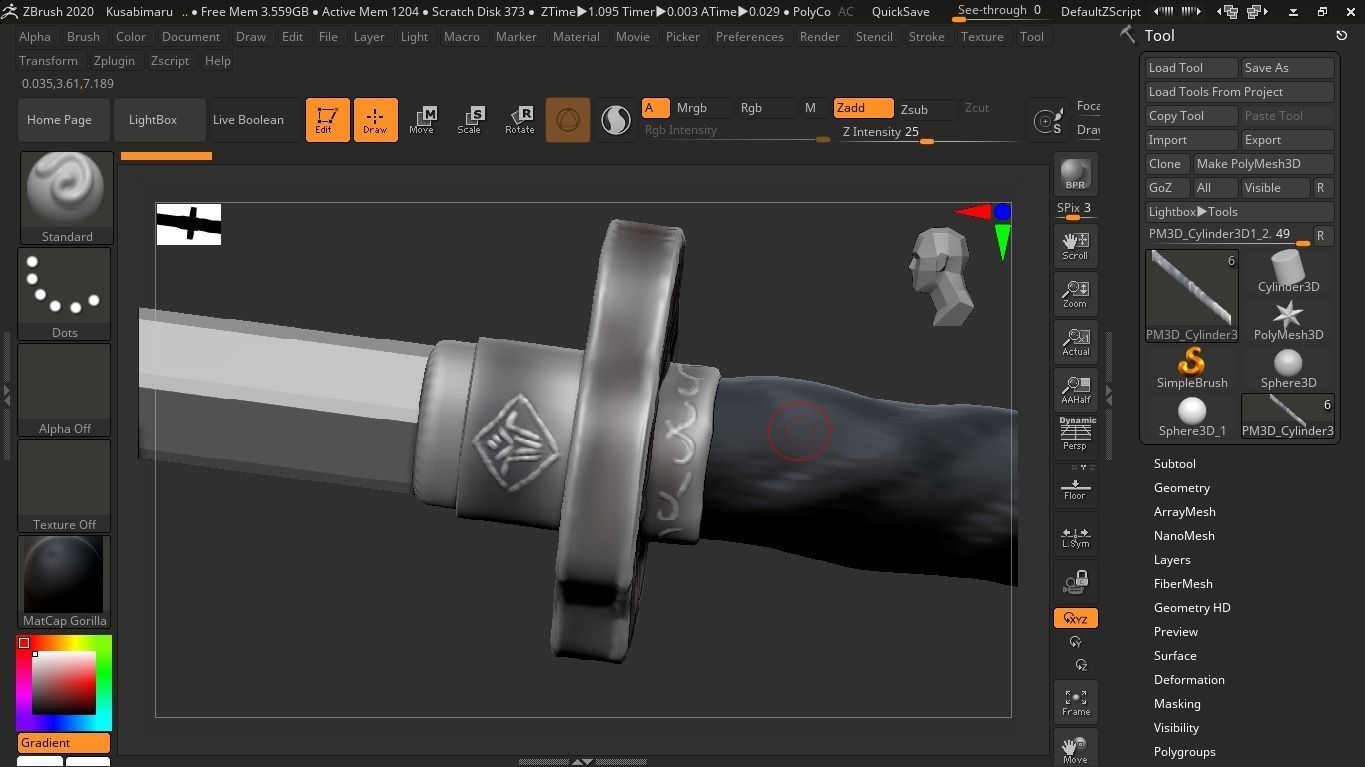 Kusabimaru sword 3D model | CGTrader