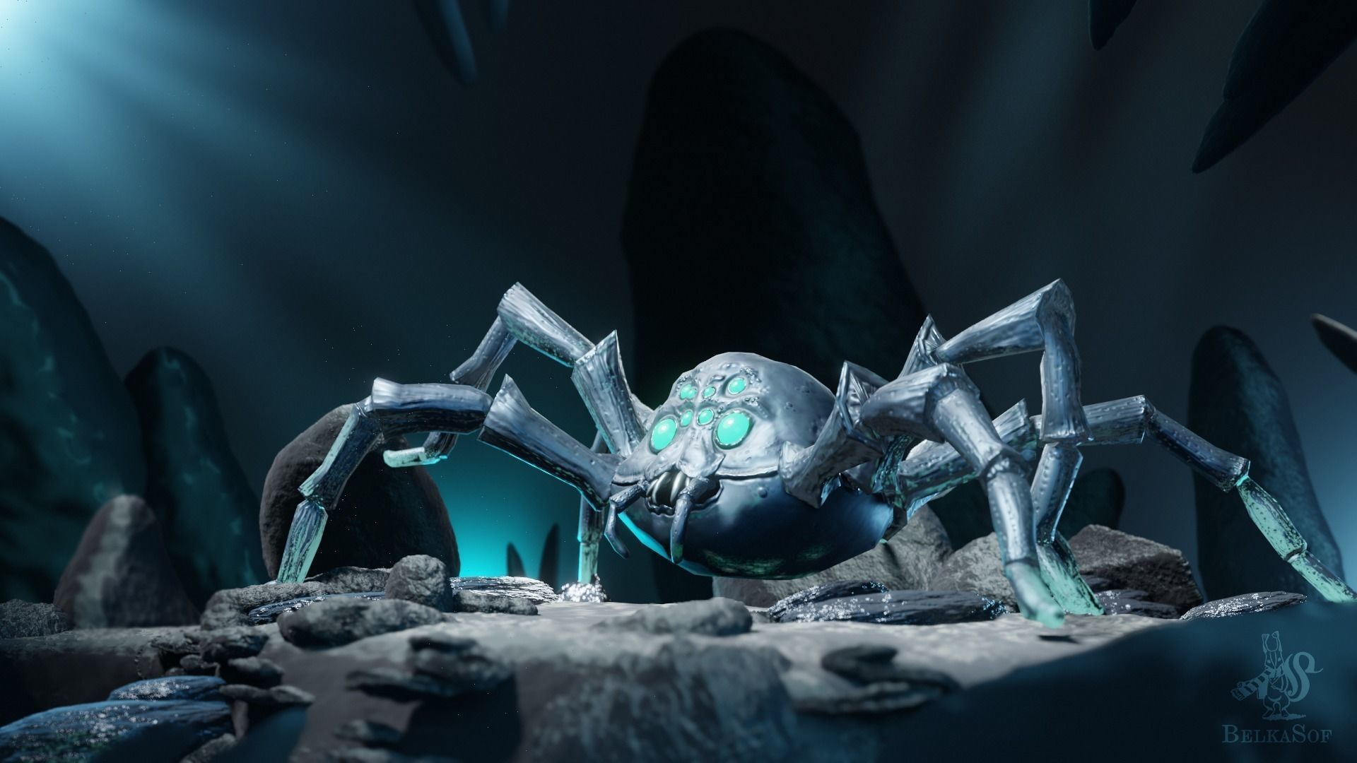 3D model Stylized Spider Monster Chibi VR / AR / low-poly | CGTrader