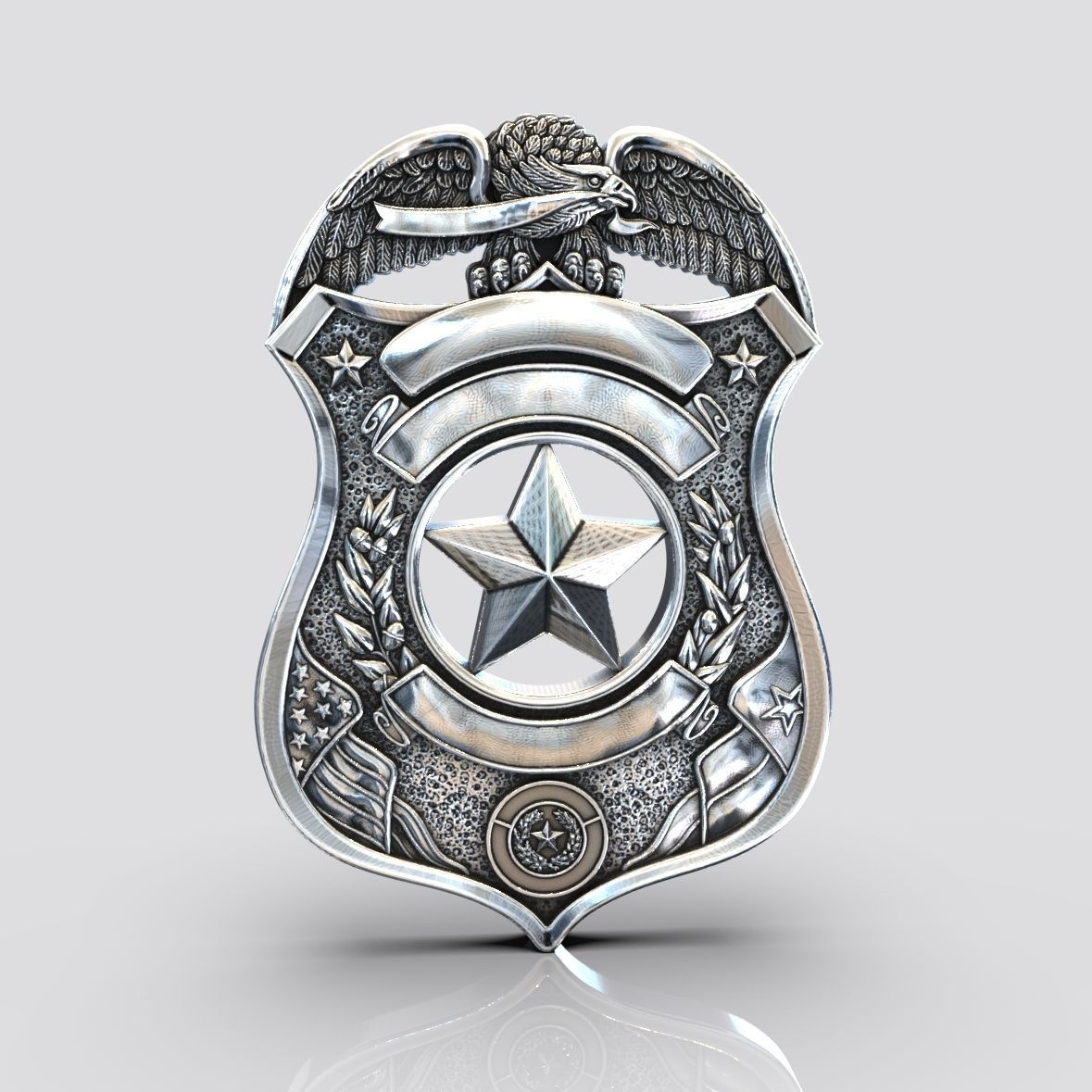 Spring ISD Police Badge 3D model 3D printable | CGTrader