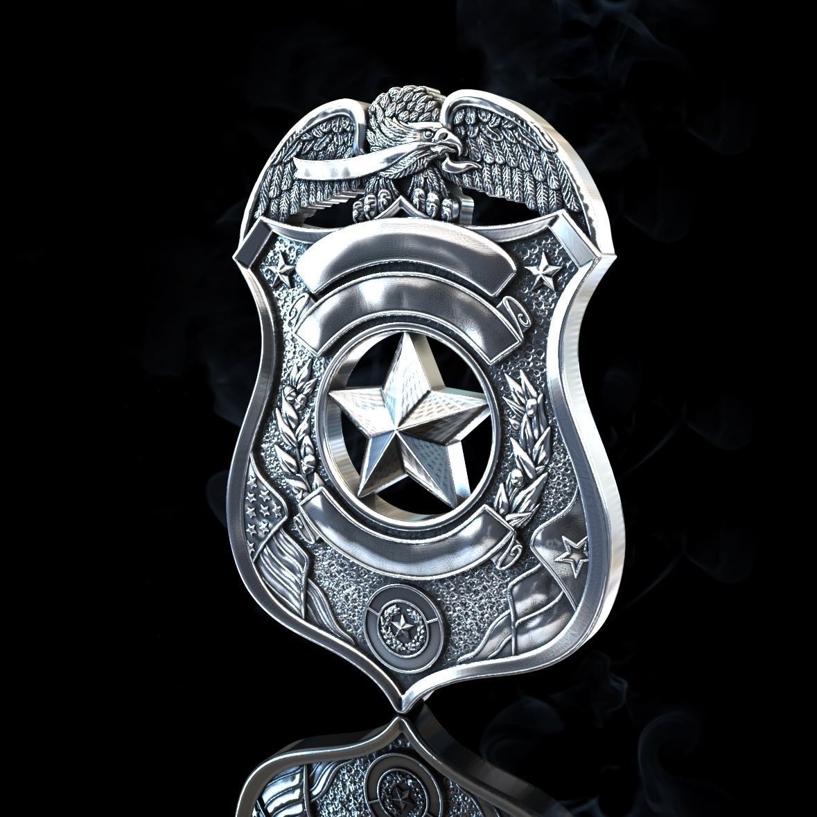 Spring ISD Police Badge 3D model 3D printable | CGTrader