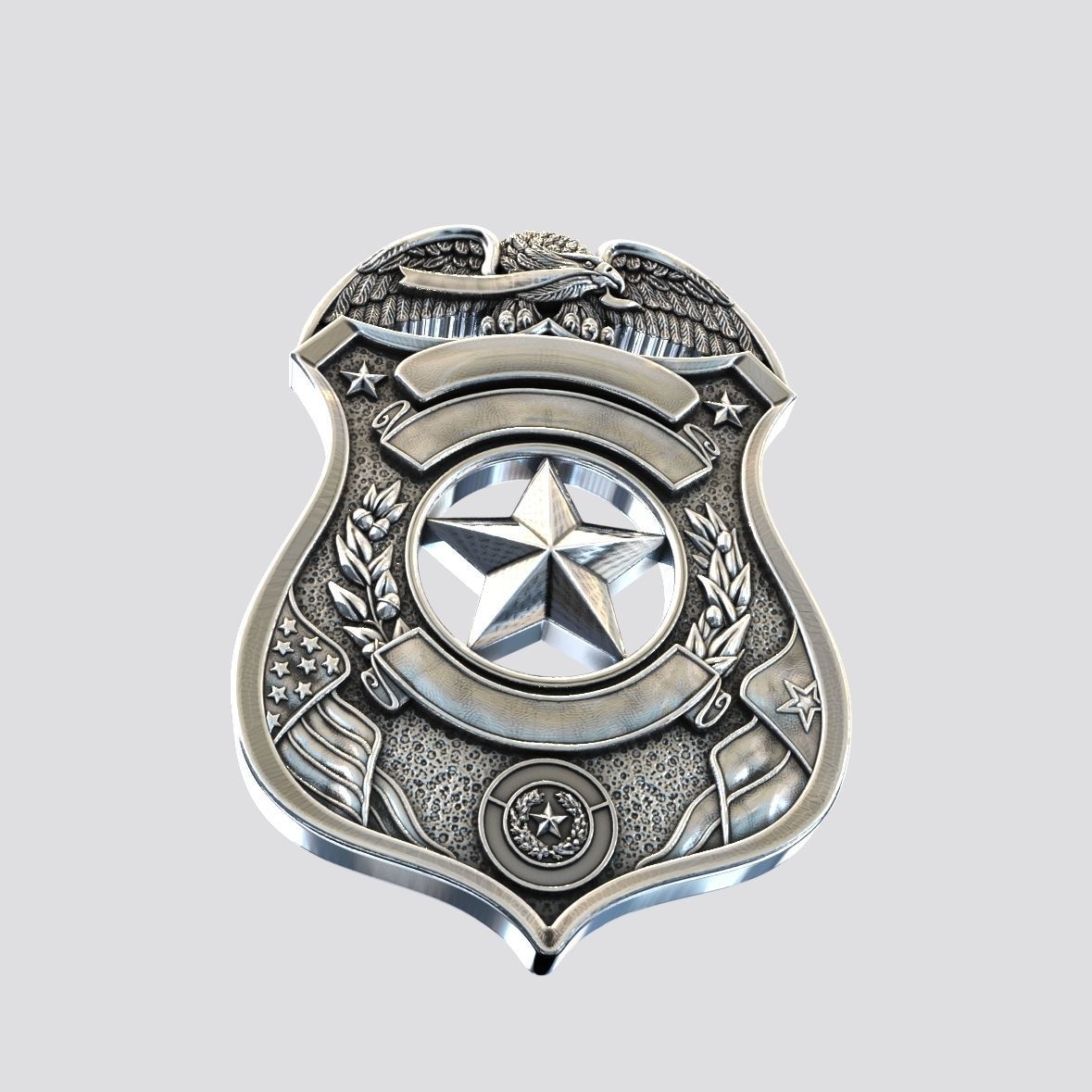 Spring ISD Police Badge 3D model 3D printable | CGTrader