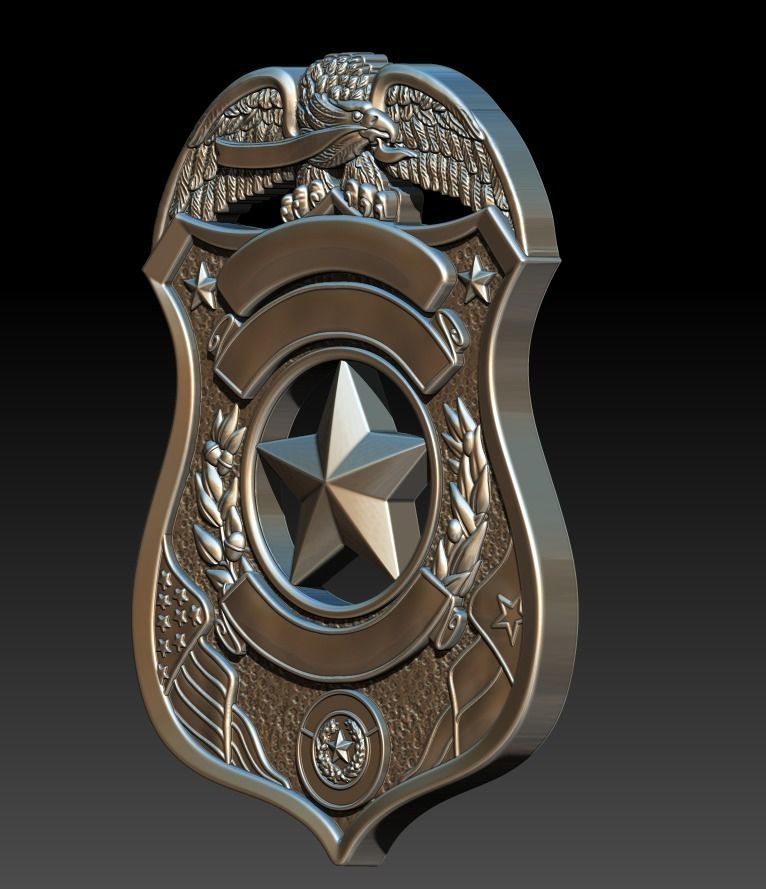 Spring ISD Police Badge 3D model 3D printable | CGTrader