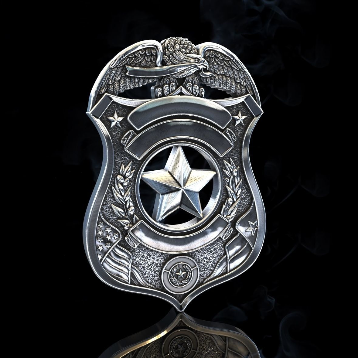 Spring ISD Police Badge 3D model 3D printable | CGTrader