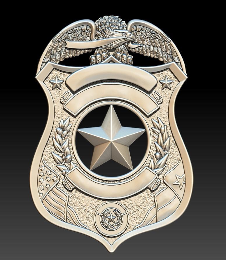 Spring ISD Police Badge 3D model 3D printable | CGTrader