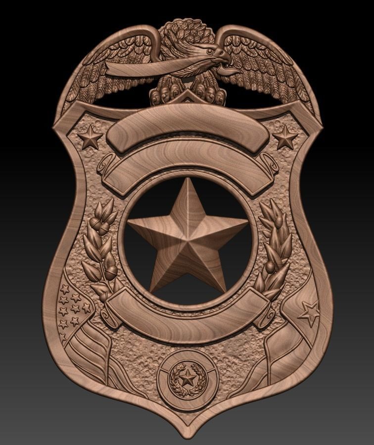 Spring ISD Police Badge 3D model 3D printable | CGTrader