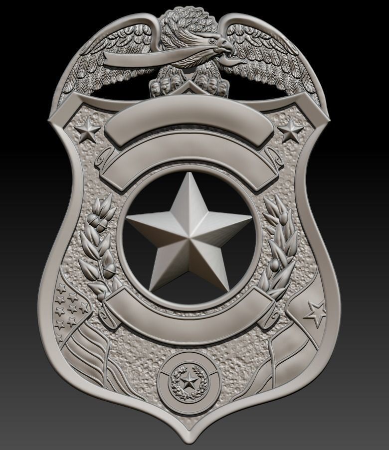 Spring ISD Police Badge 3D model 3D printable | CGTrader