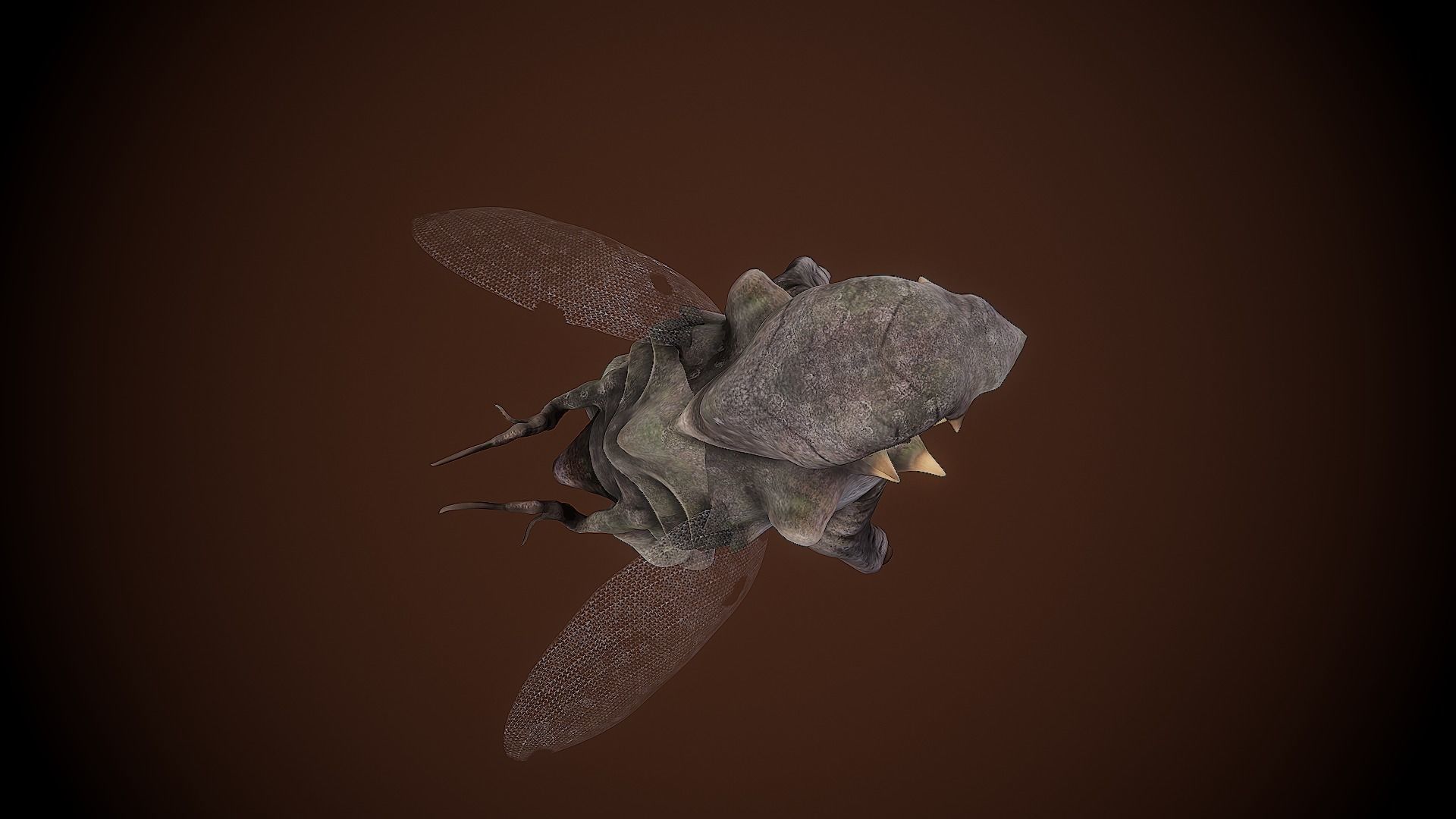 3D model flying worms creature 1 VR / AR / low-poly | CGTrader