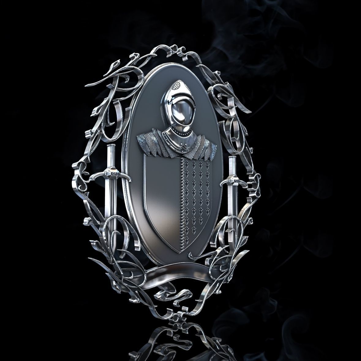 Coat of arms of Denton 3D model 3D printable | CGTrader