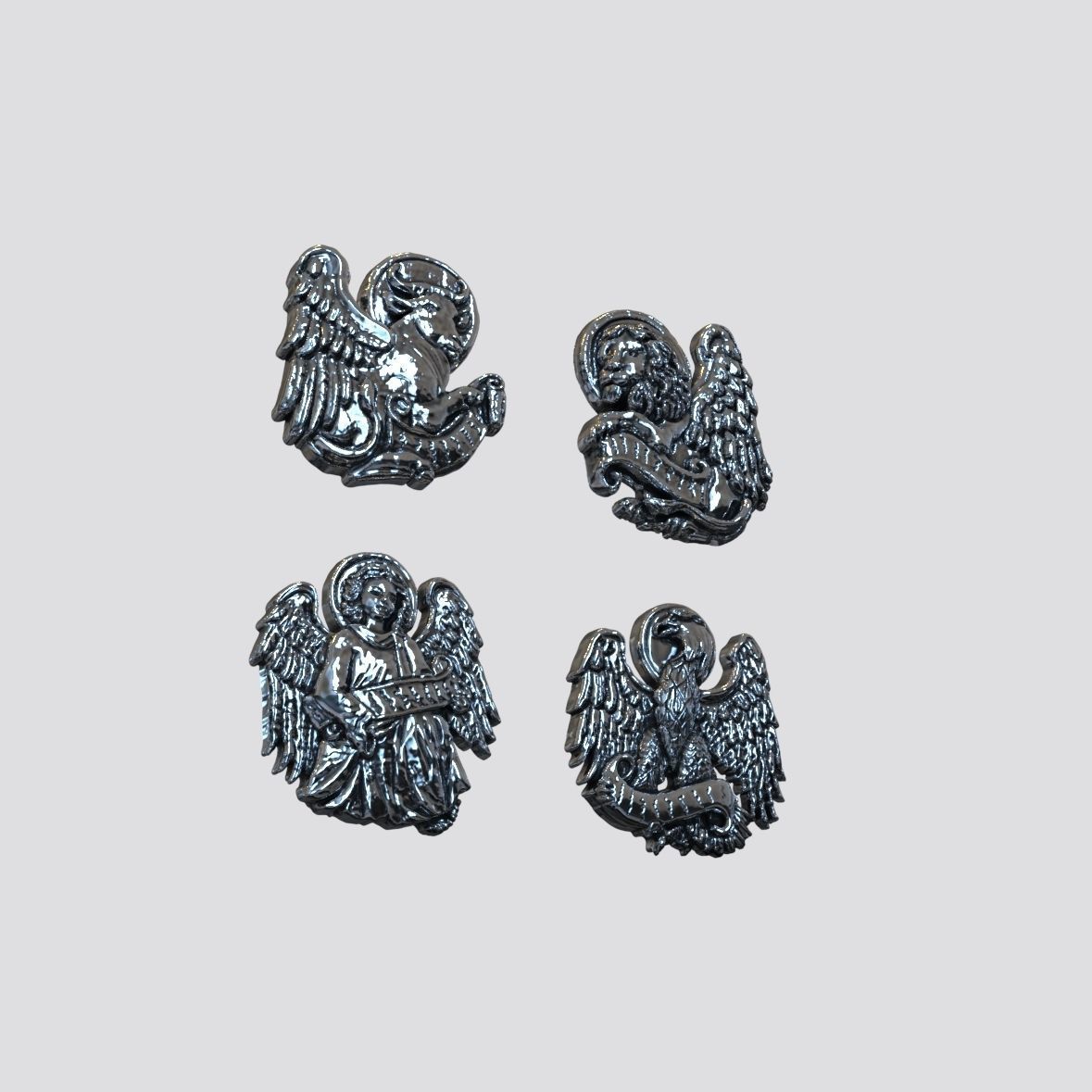 lion bull angel phoenix 3D model 3D printable | CGTrader