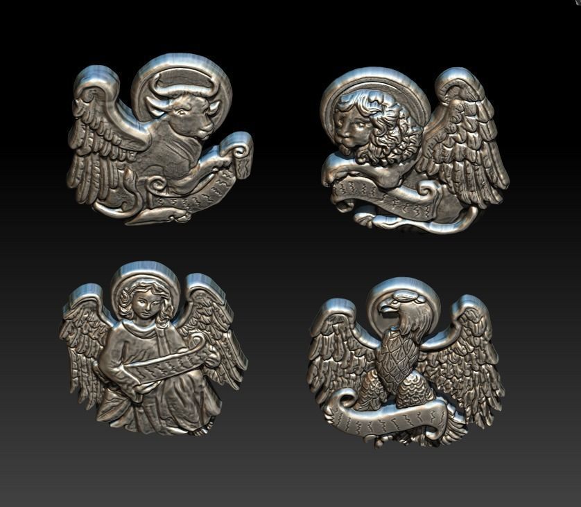 lion bull angel phoenix 3D model 3D printable | CGTrader