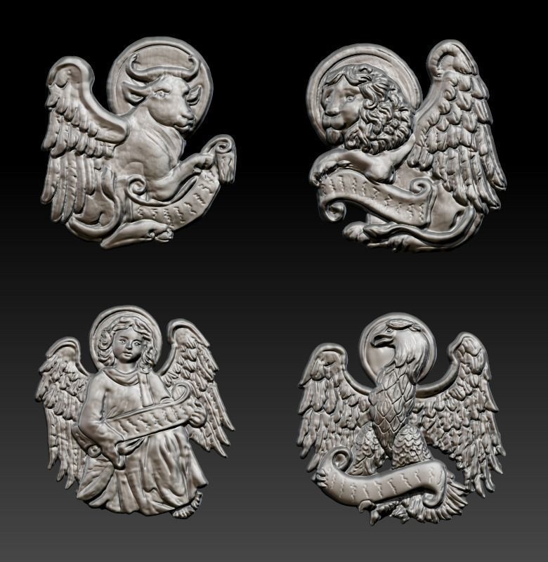lion bull angel phoenix 3D model 3D printable | CGTrader