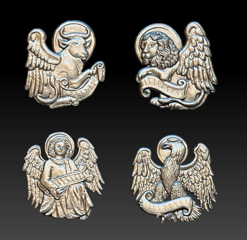 lion bull angel phoenix 3D model 3D printable | CGTrader