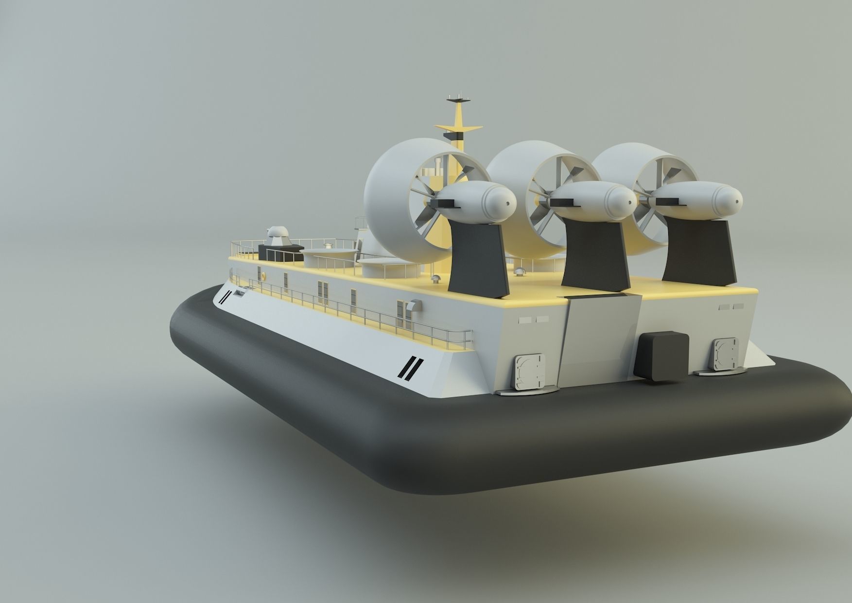 zubr russian hovercraft armed vehicle 3D model | CGTrader