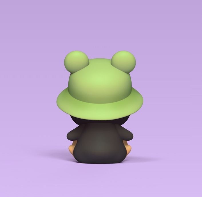 Penguin Frog Hat 3D model 3D printable | CGTrader