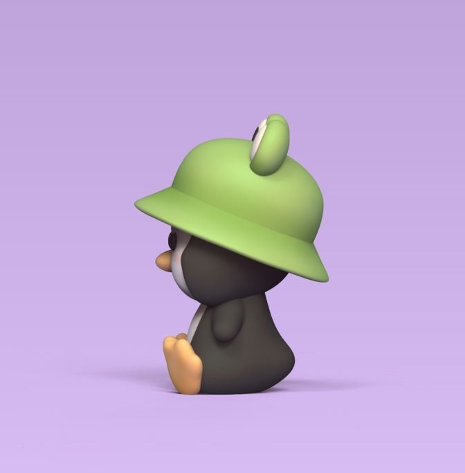 Penguin Frog Hat 3D model 3D printable | CGTrader
