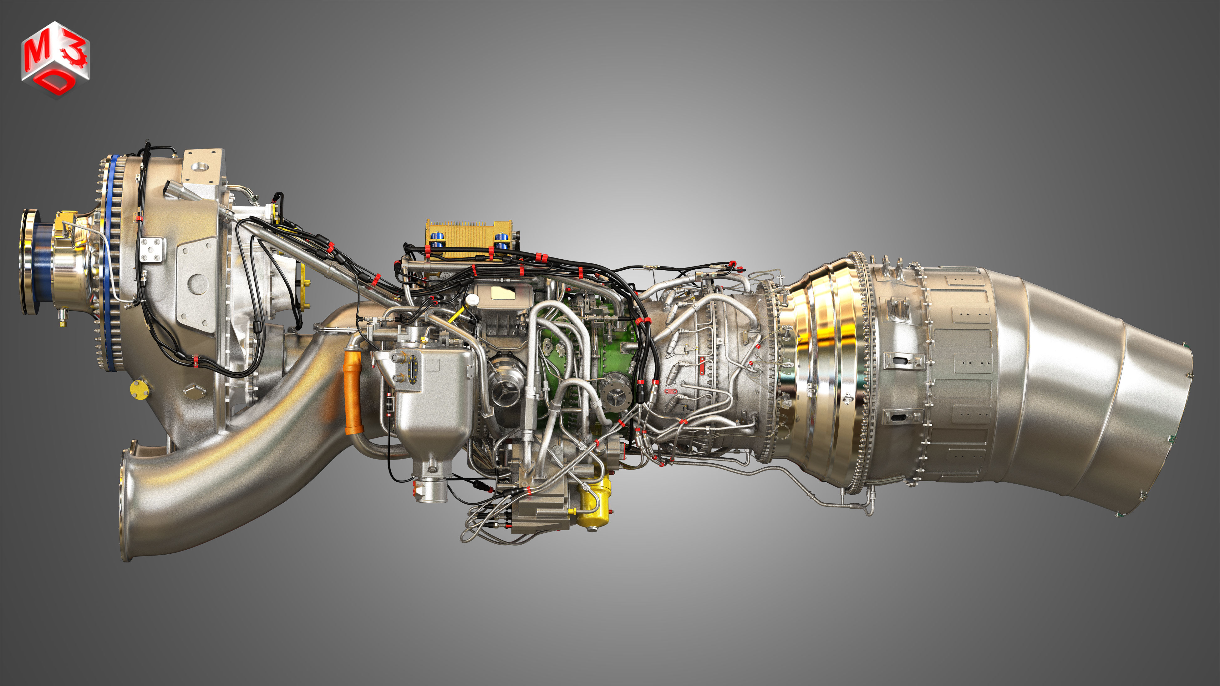 TP400-D6 Turboprop - PW100 Turboprop Engines 2 in 1 3D Model Collection ...