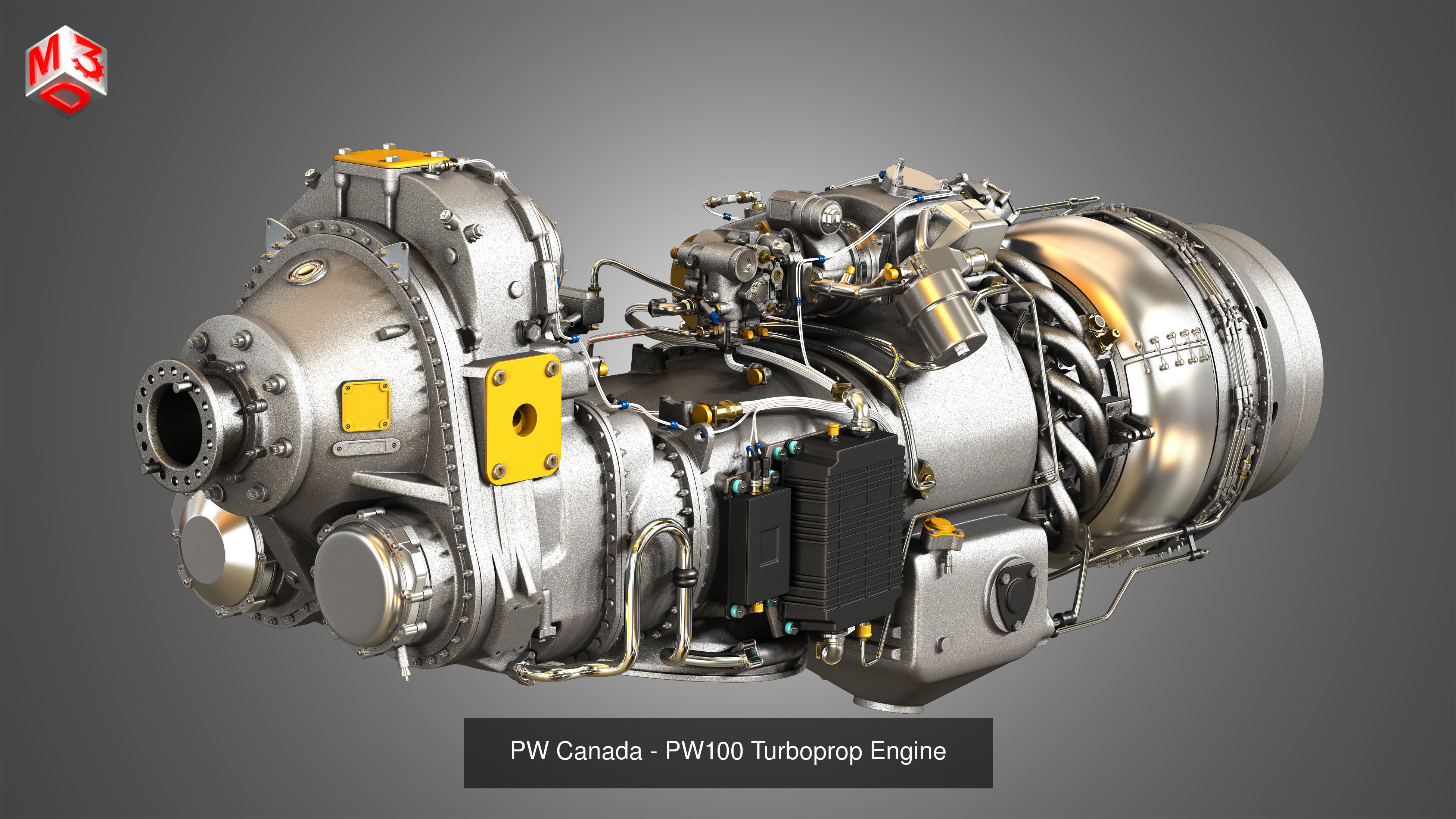 TP400-D6 Turboprop - PW100 Turboprop Engines 2 in 1 3D Model Collection ...