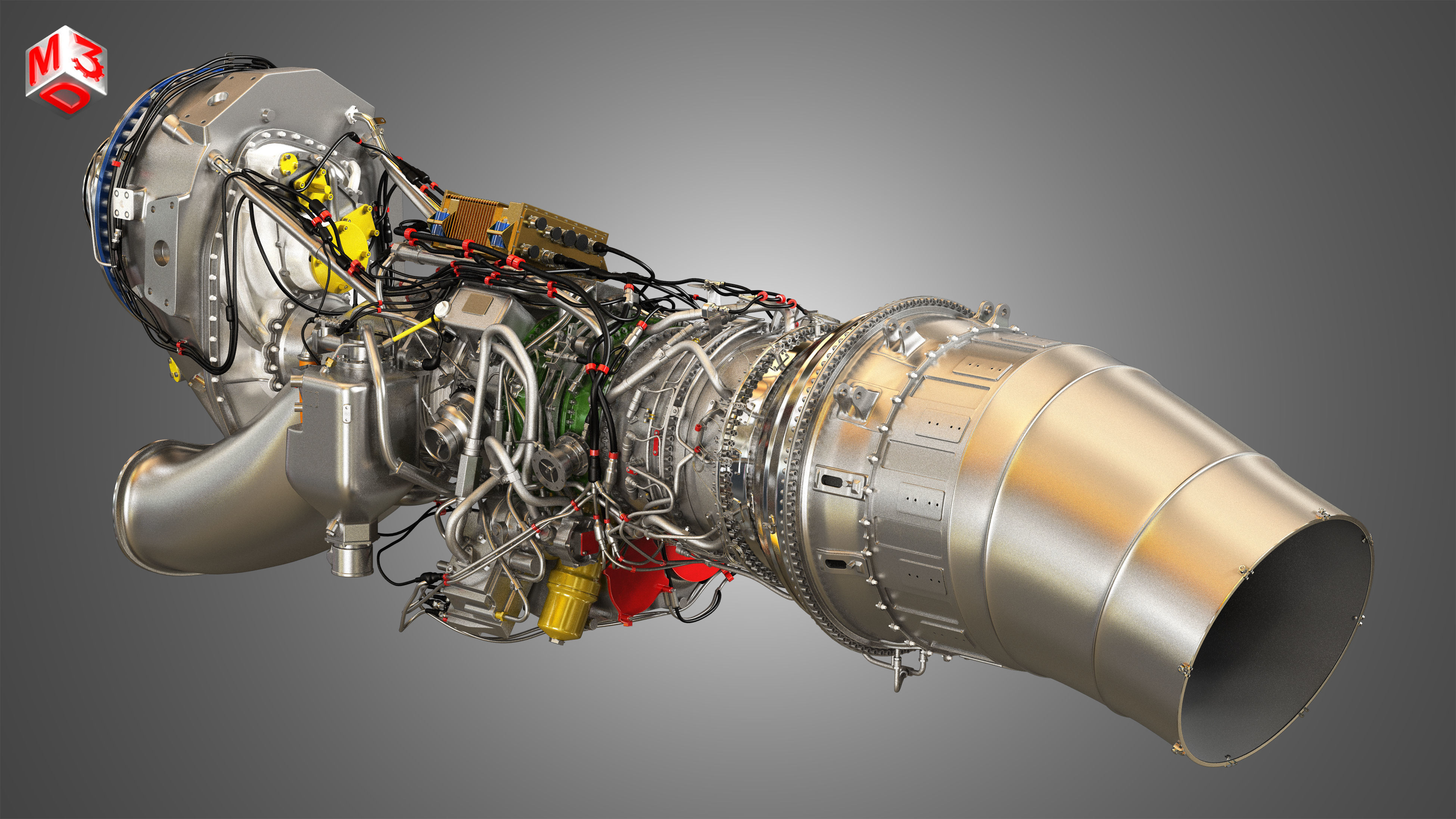TP400-D6 Turboprop - PW100 Turboprop Engines 2 in 1 3D Model Collection ...