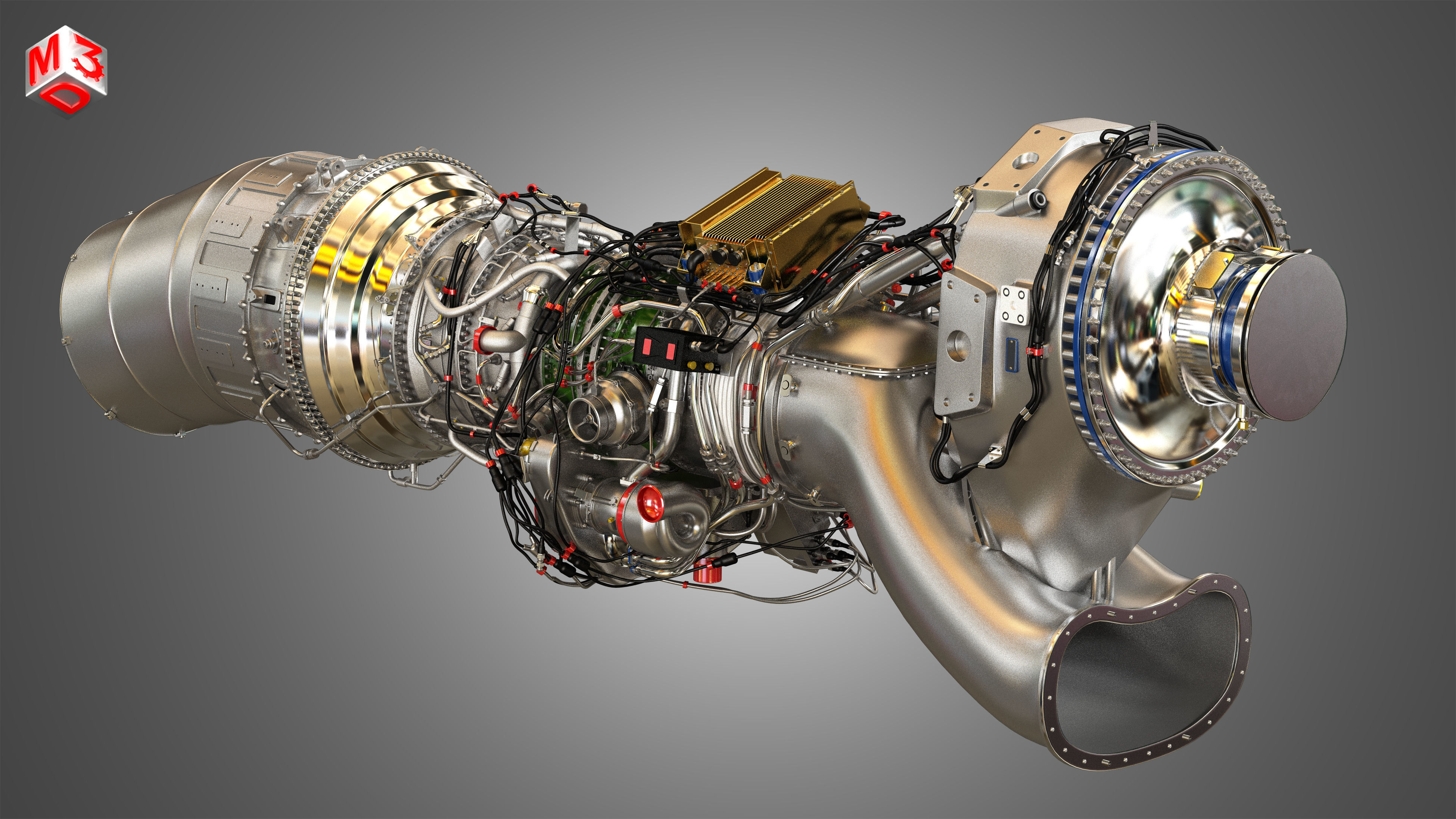 TP400-D6 Turboprop - PW100 Turboprop Engines 2 in 1 3D Model Collection ...