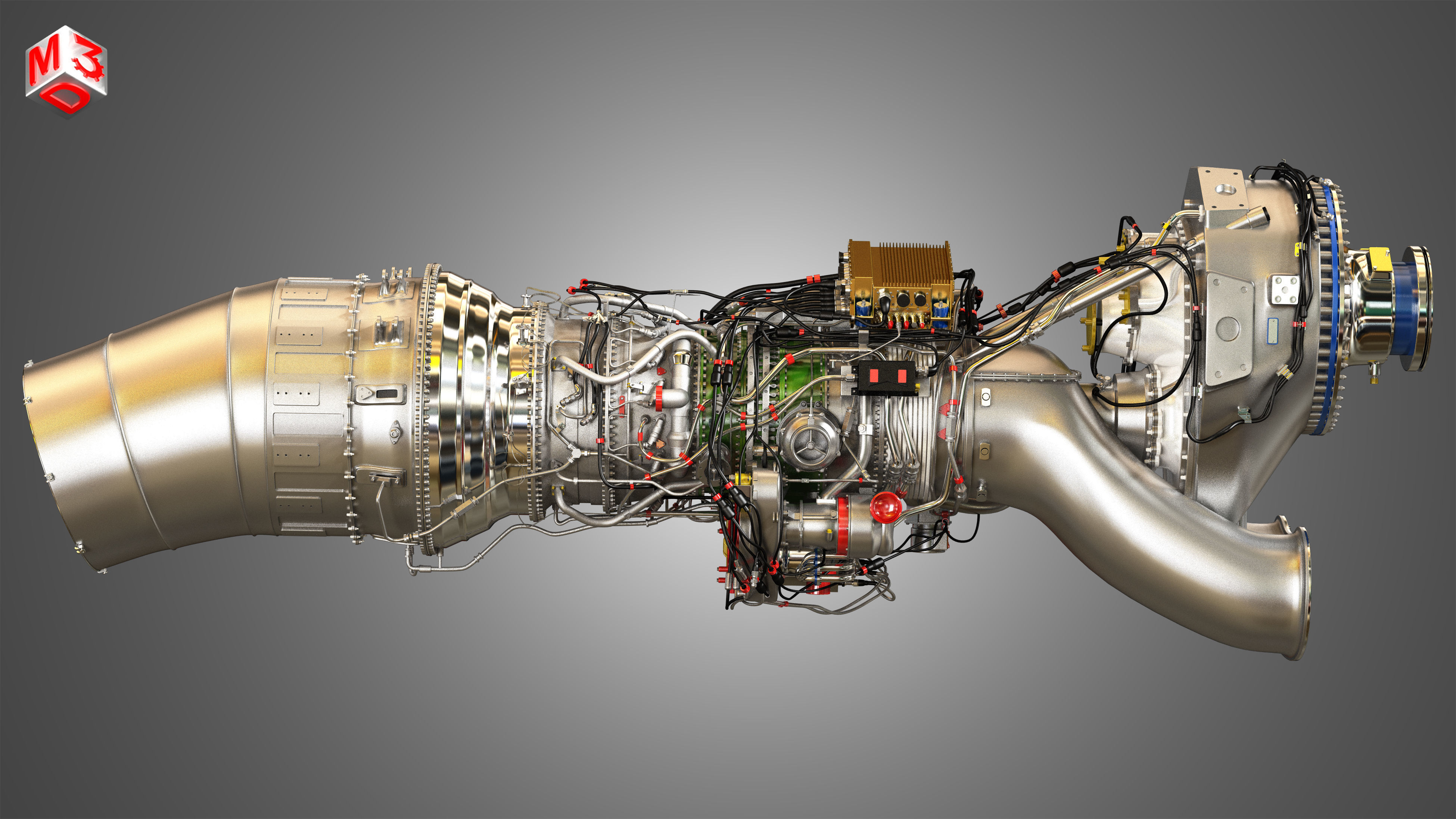 TP400-D6 Turboprop - PW100 Turboprop Engines 2 in 1 3D Model Collection ...