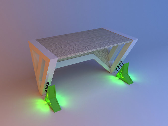 Modern future scifi desk-table 3D model | CGTrader