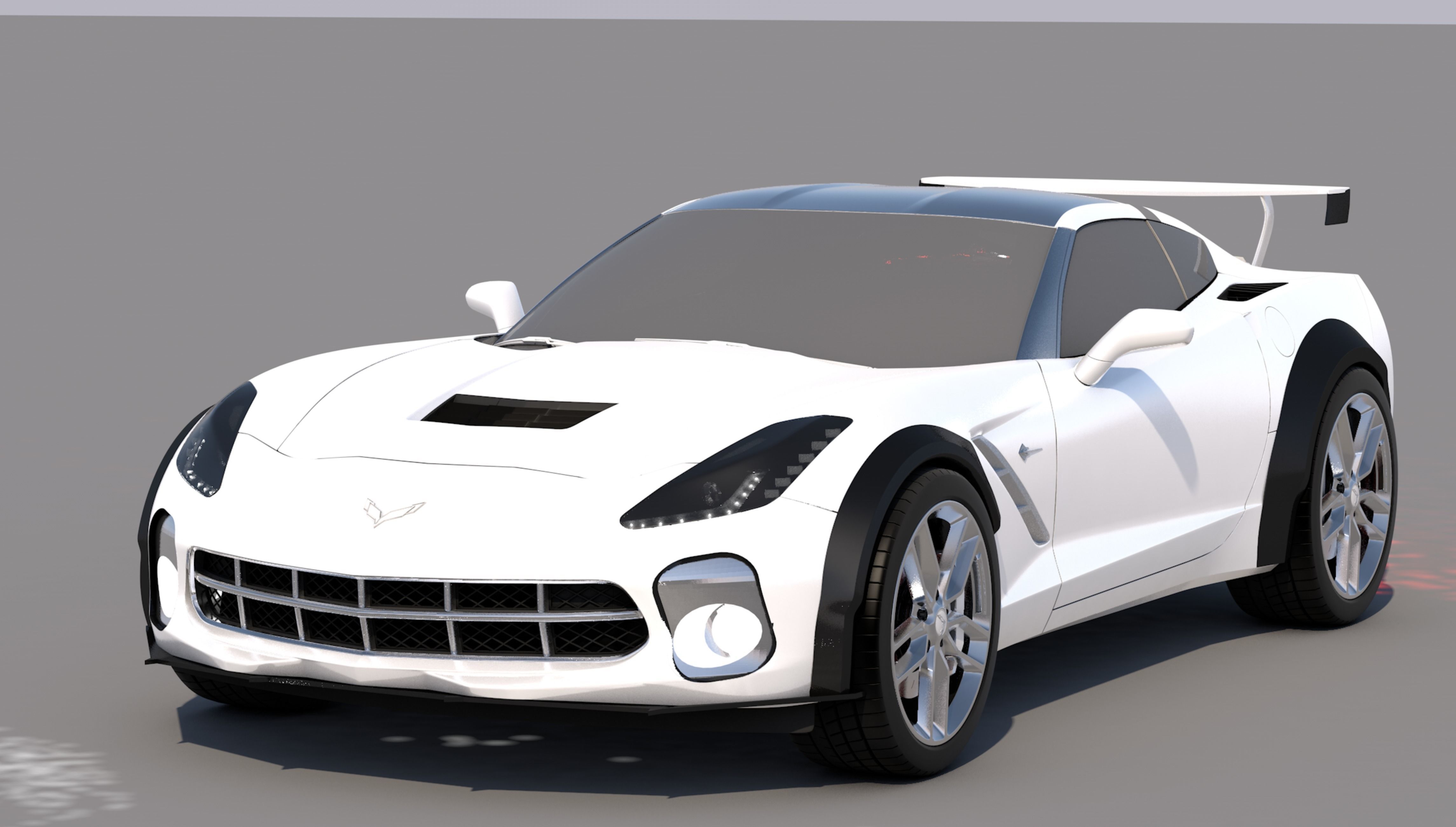 3D model chevrolet corvette widebody kit VR / AR / low-poly | CGTrader