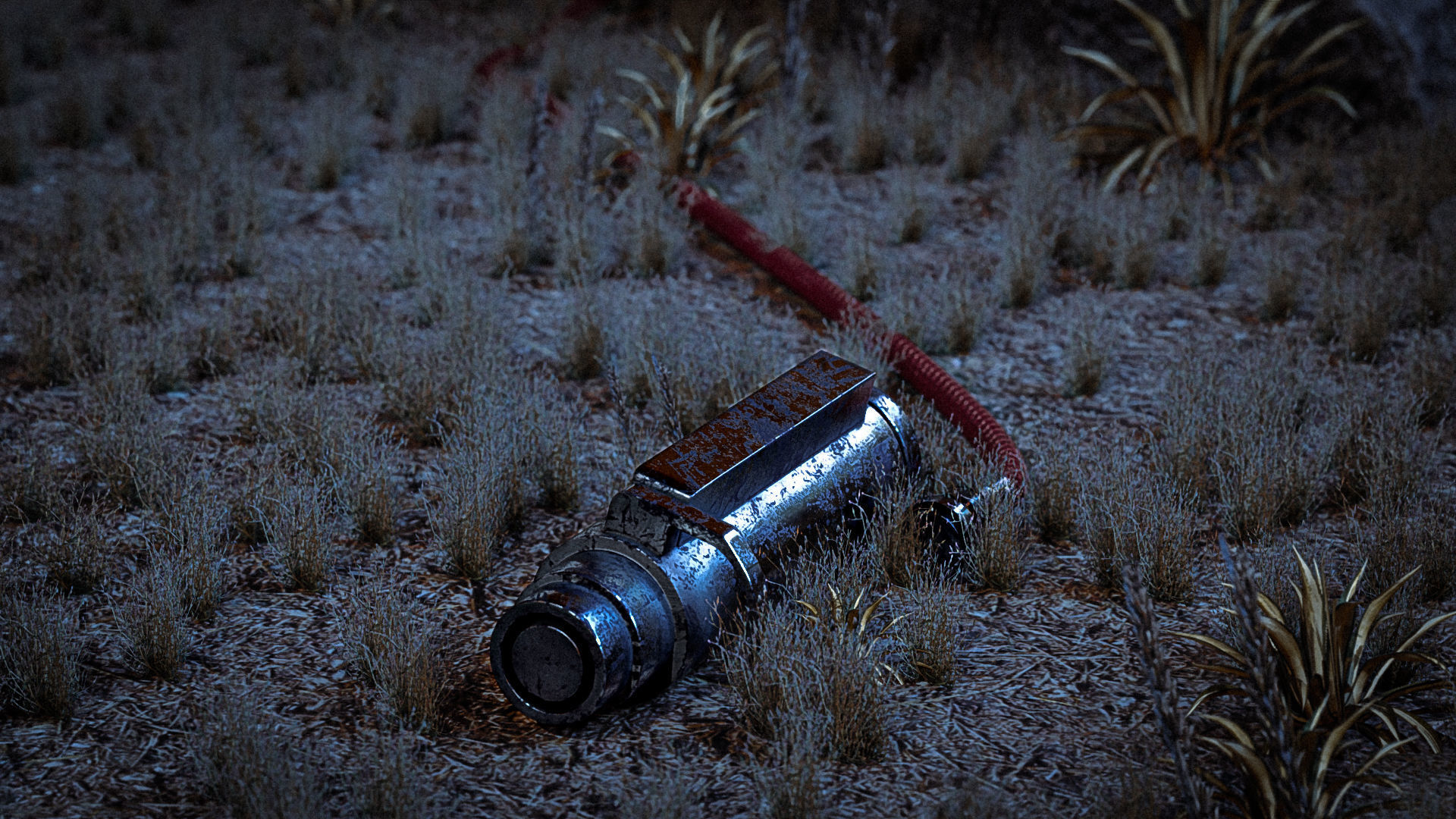 Captive Bolt Pistol - Air Cattle Gun free 3D model | CGTrader