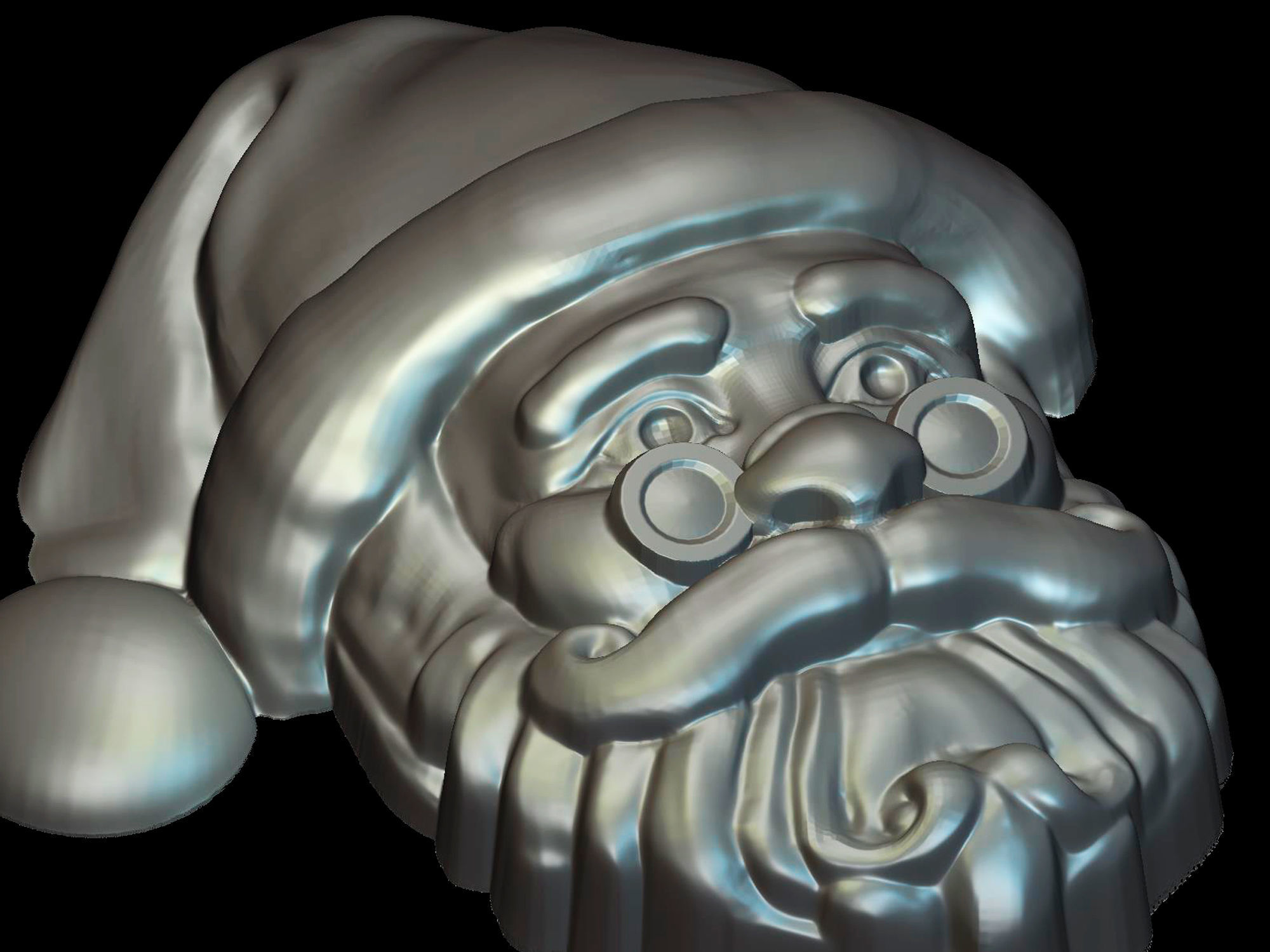 Santa Claus head 3d model for cnc machines and 3d printers 3D model ...