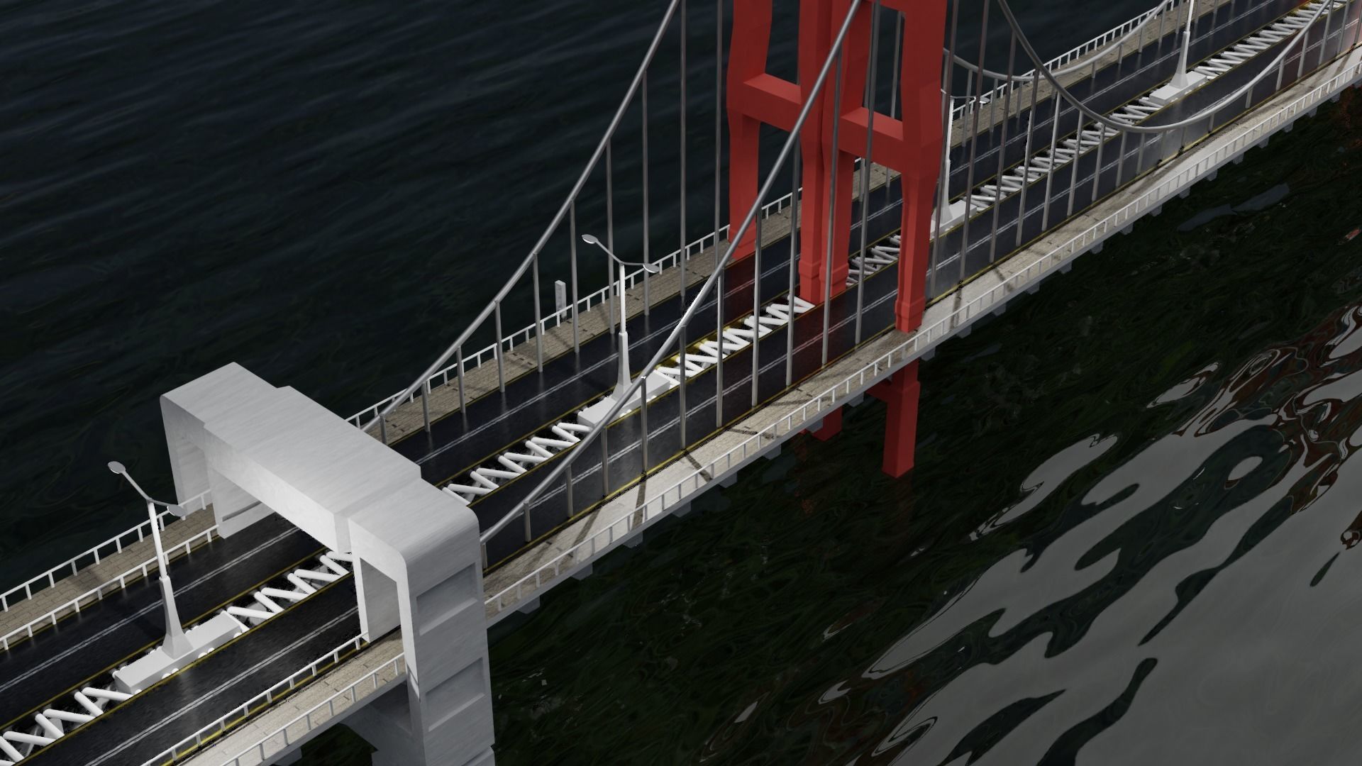 Realistic Bridge over body of water free 3D model | CGTrader