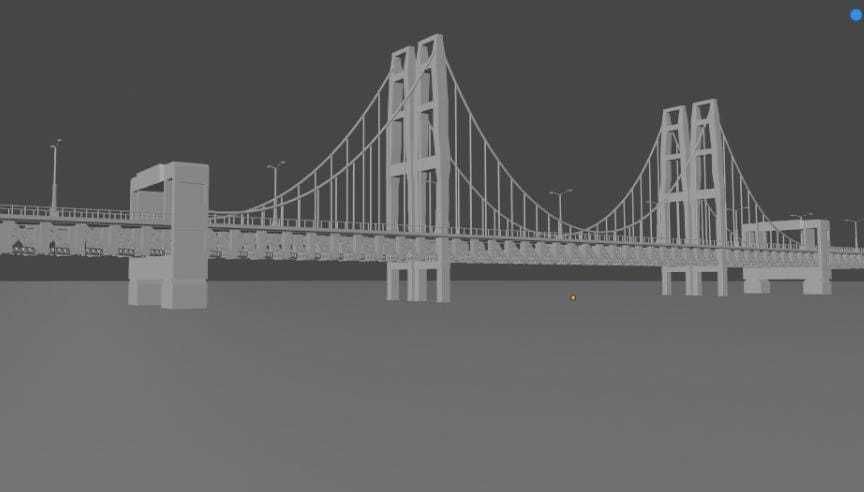 Realistic Bridge over body of water free 3D model | CGTrader