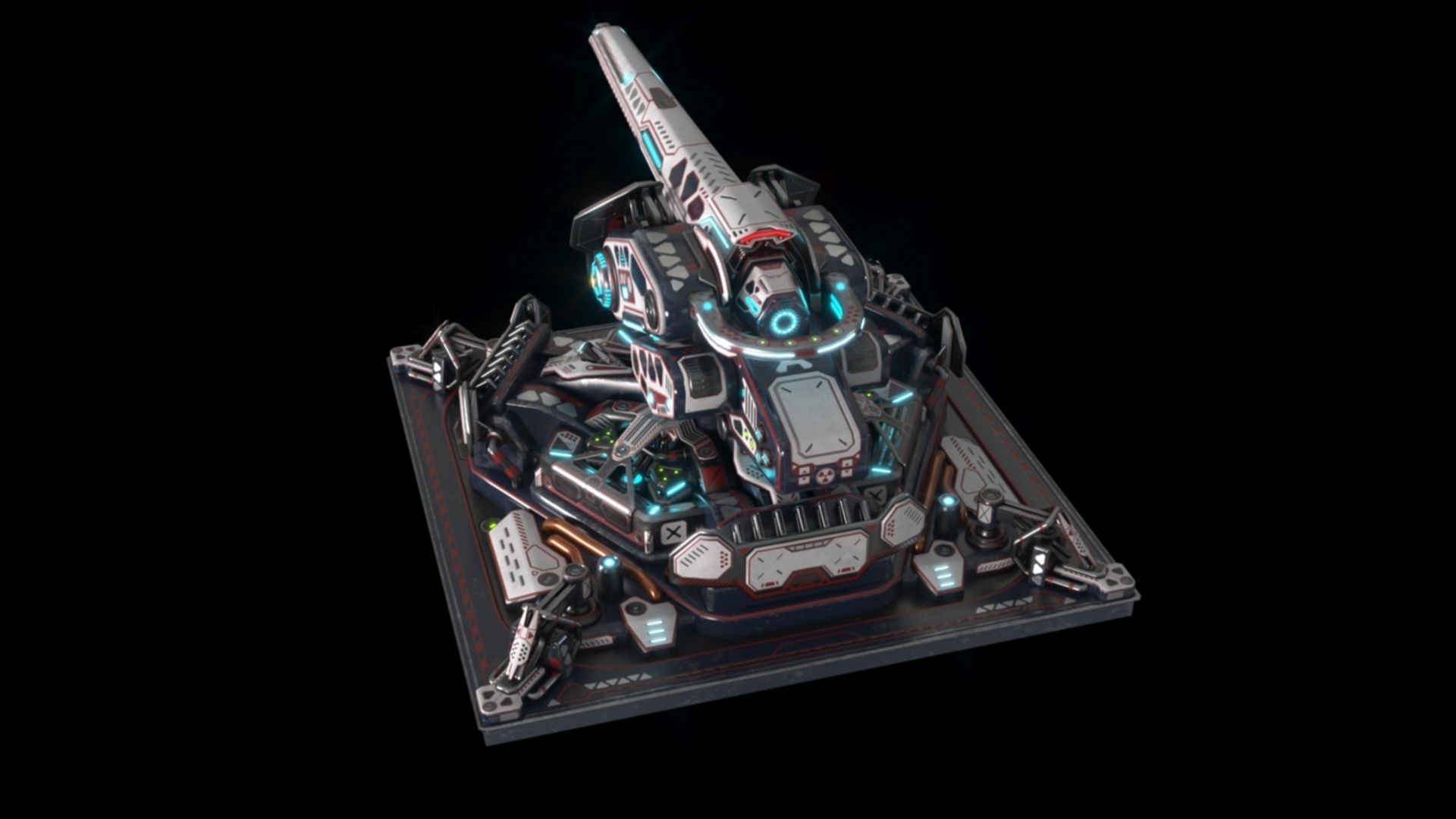 Large Particle Cannon 3D model animated | CGTrader