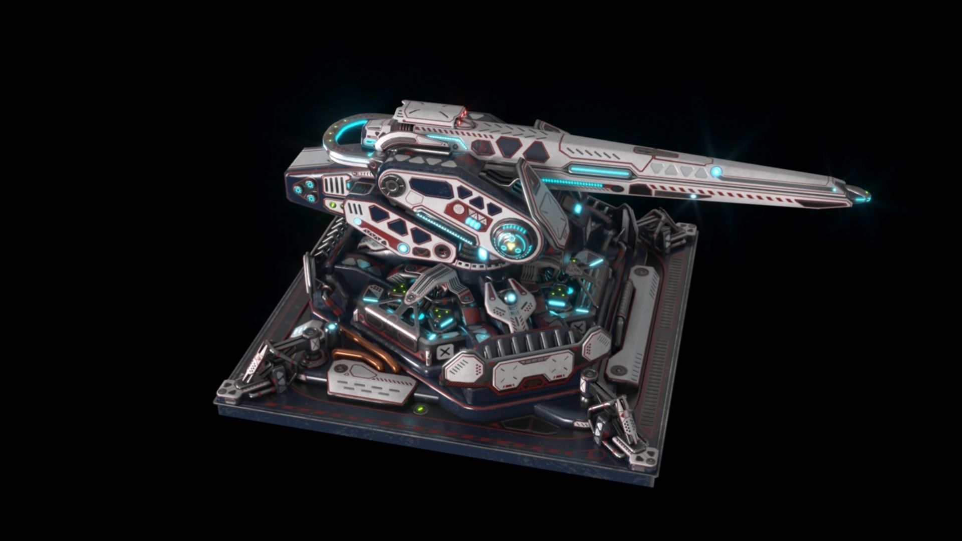 Large Particle Cannon 3D model animated | CGTrader