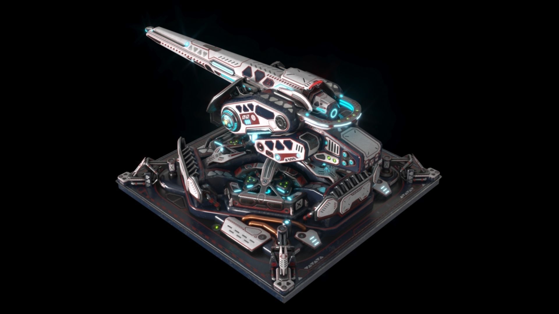 Large Particle Cannon 3D model animated | CGTrader