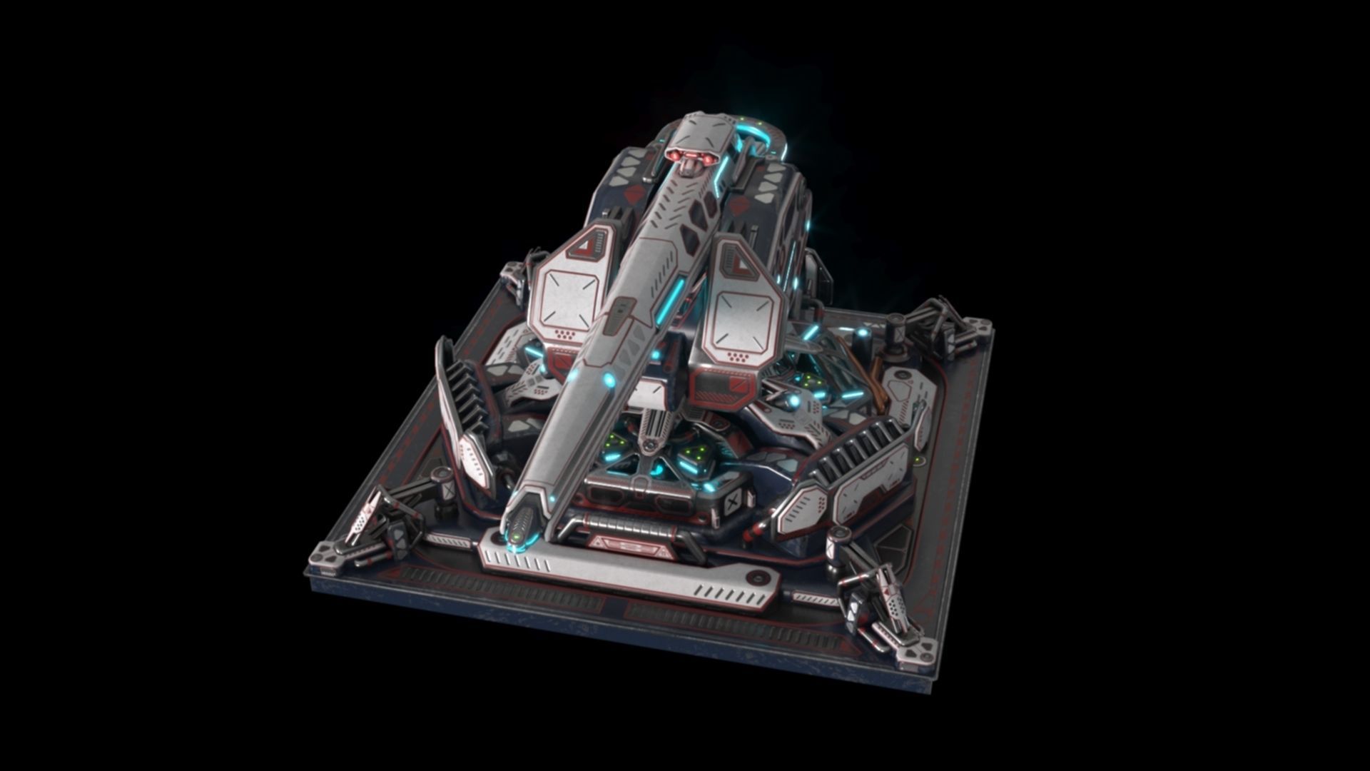 Large Particle Cannon 3D model animated | CGTrader