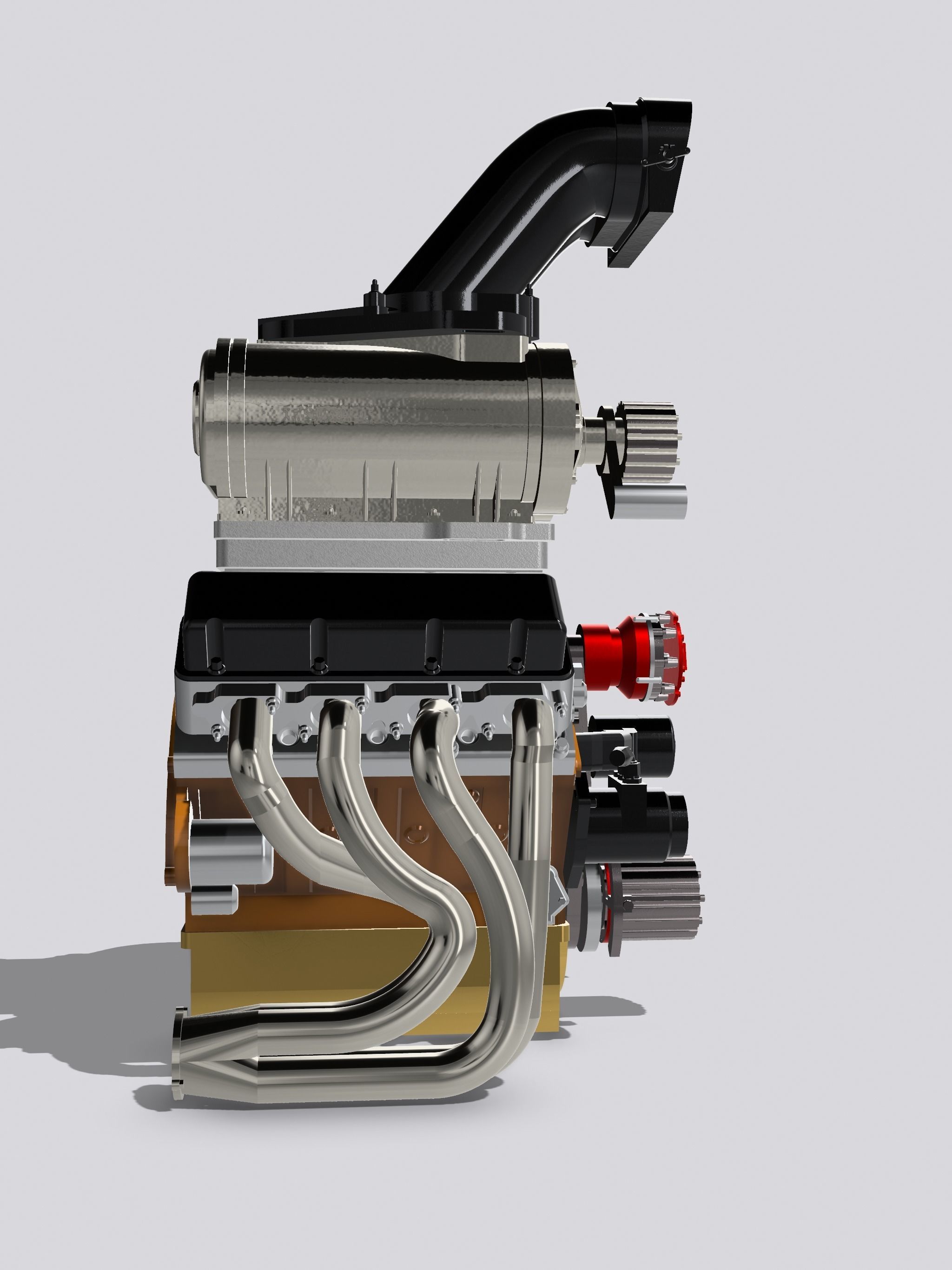 PSI Blown BBC Outlaw Engine Supercharged Pro Mod 3D model 3D printable ...