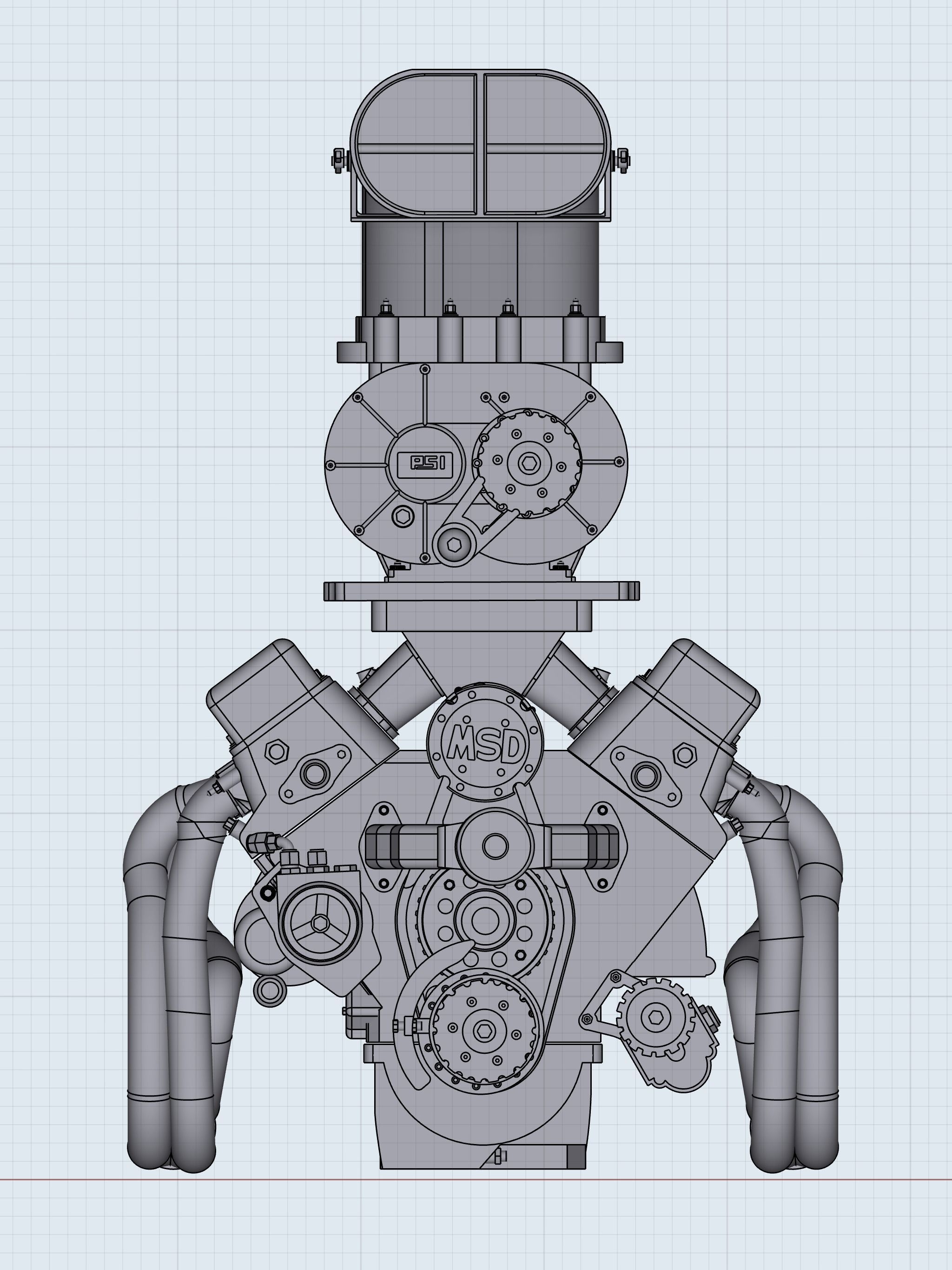PSI Blown BBC Outlaw Engine Supercharged Pro Mod 3D model 3D printable ...