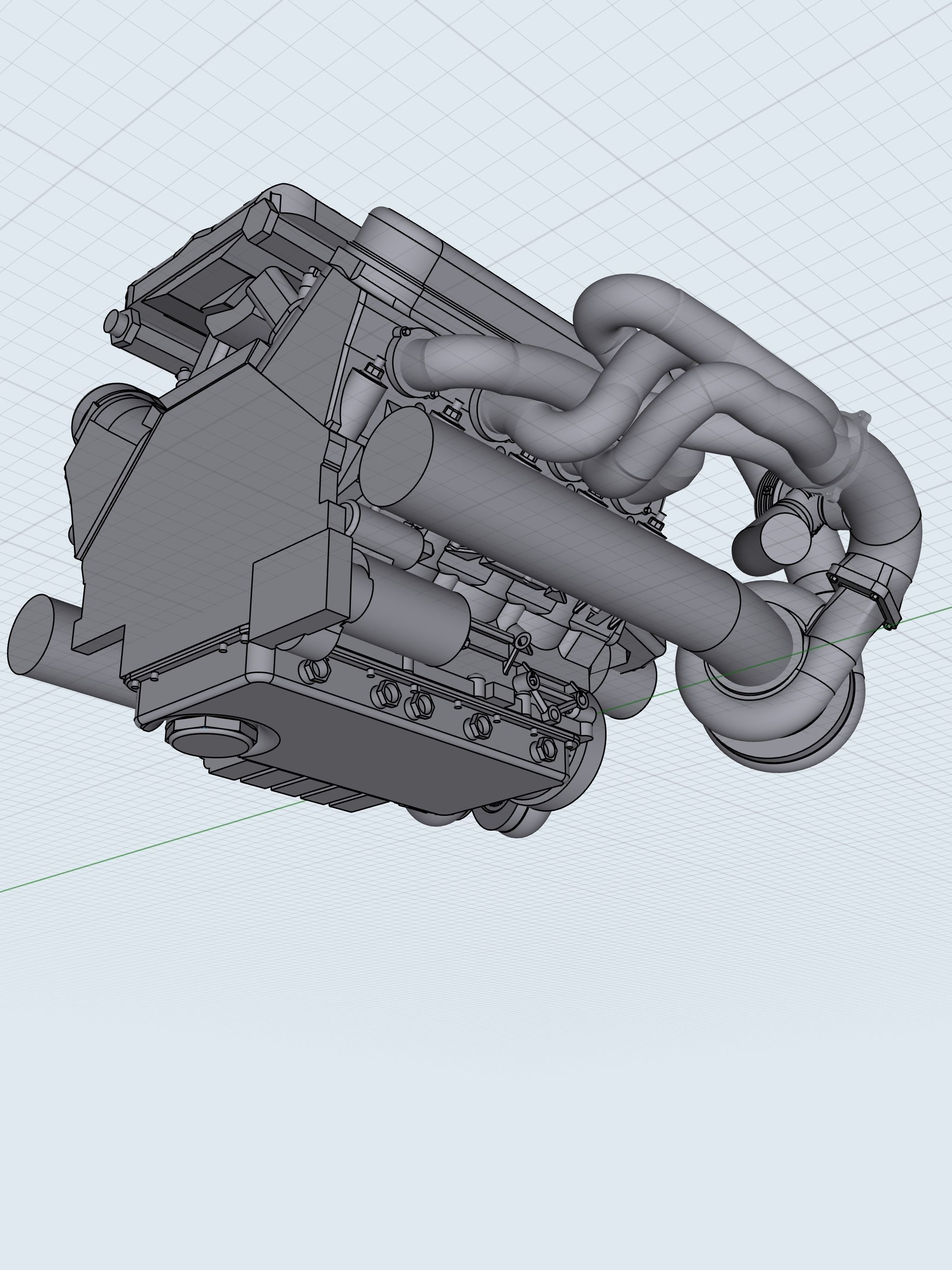 LSX Twin Turbo Engine Outlaw Pro Mod LS 3D model 3D printable | CGTrader
